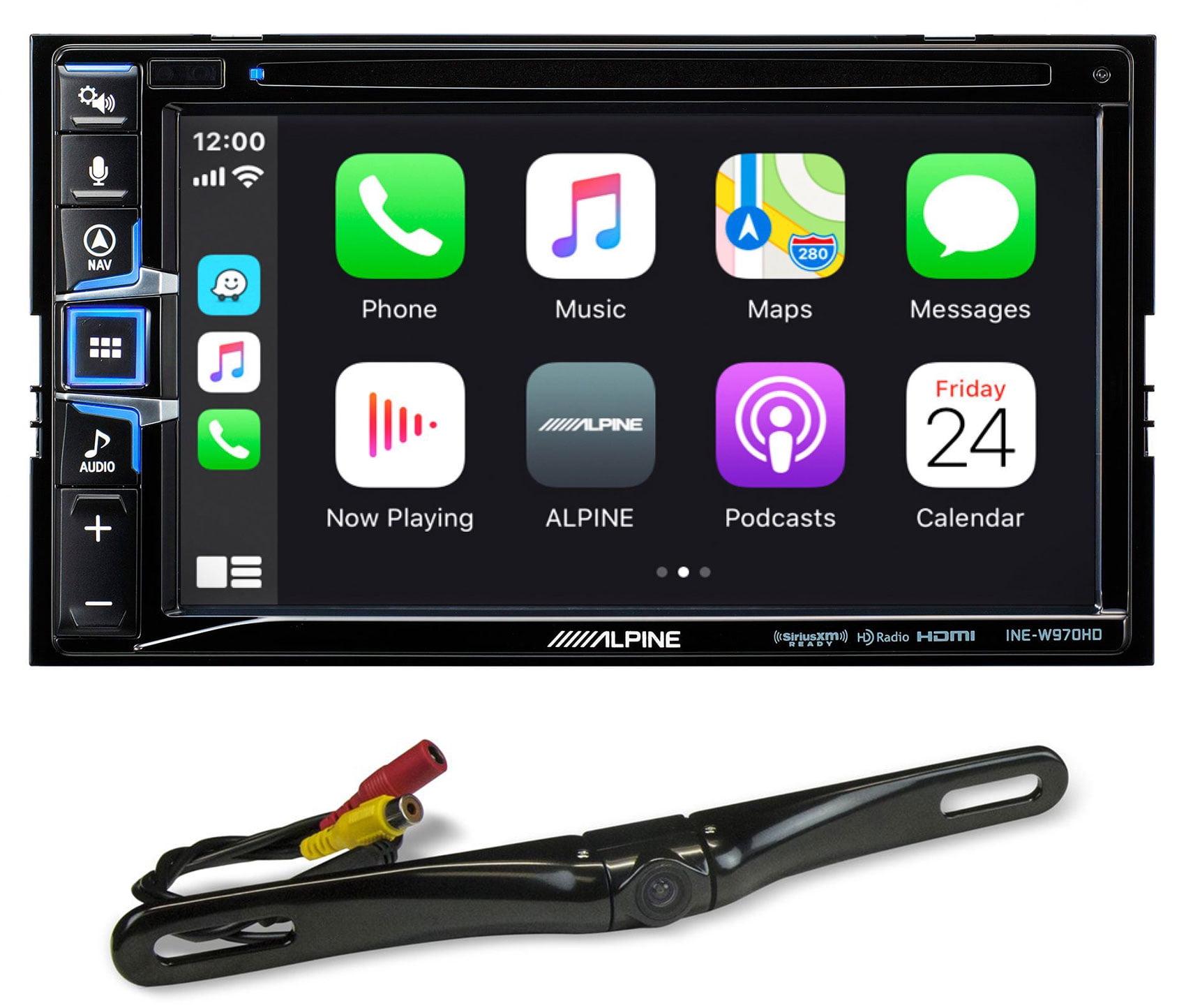 Alpine INE-W970HD Monitor DVD Player CarPlay/Android/GPS Receiver ...