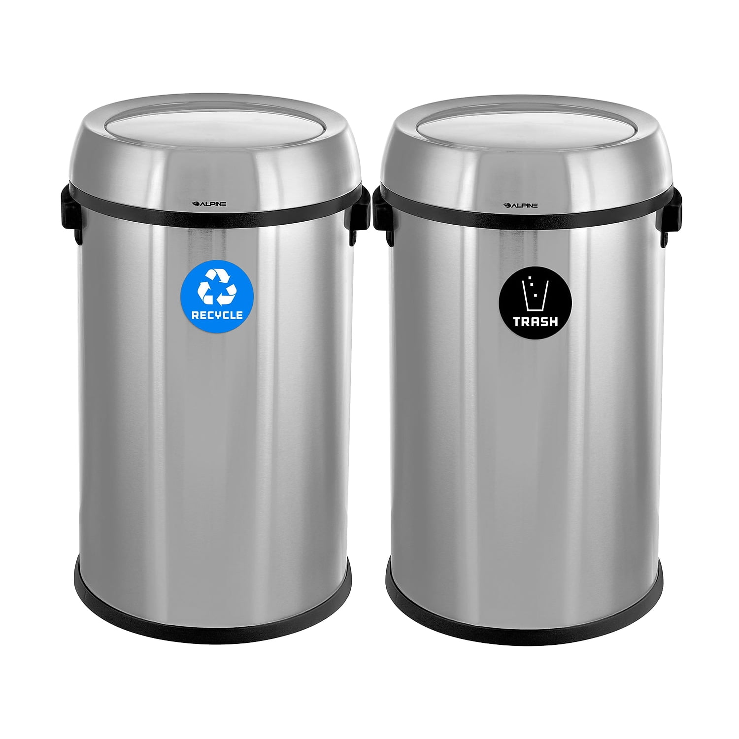 Alpine Industries Alpine Dual-Stream Trash/Recycling Station 34-Gallon ...