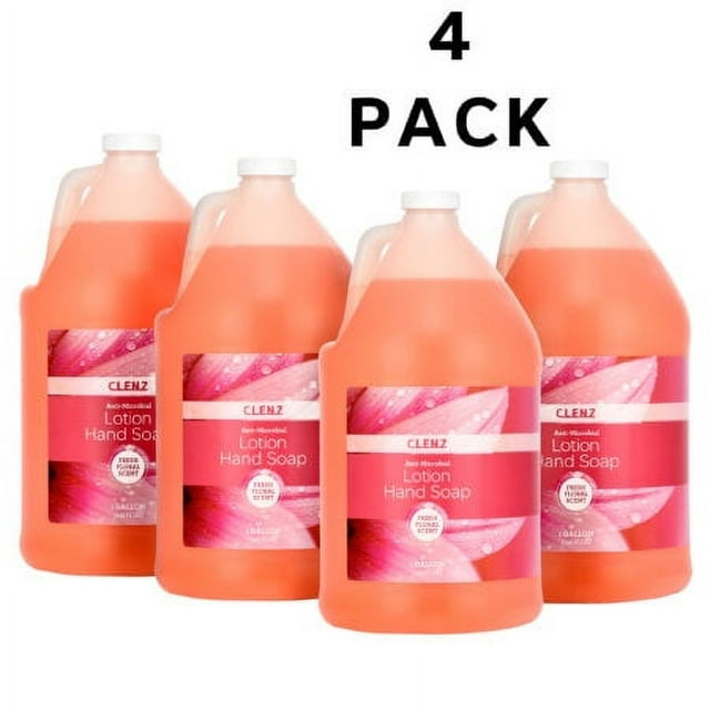Alpine Clenz 128 fl. oz. Floral Scented Lotion Antimicrobial Hand Soap (4-Pack) - Walmart.com