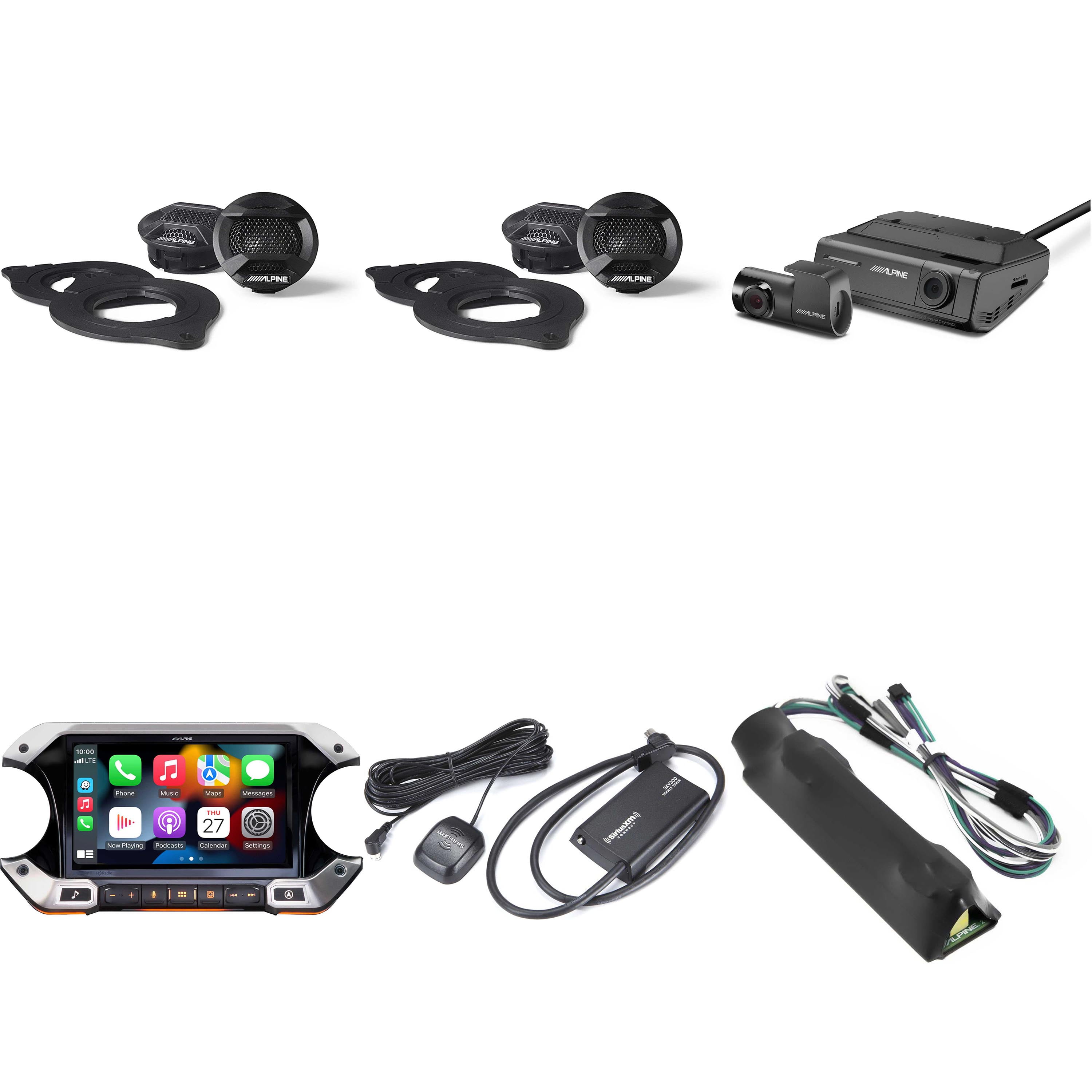 Alpine JL Wrangler i509-WRA-JL, (2 pair ) SPV-10TW-WRA, Premium Audio Integration, Dash Camera ...