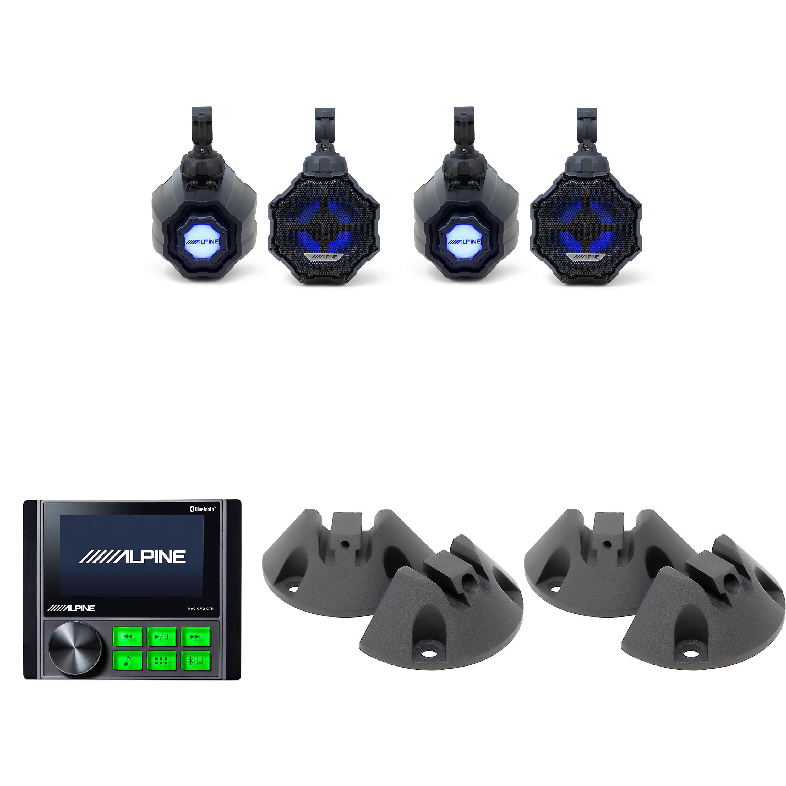 Alpine KAC-CMD-CTR Power Sports / Marine Source, (2 Pair ) SPV-65RGB ...