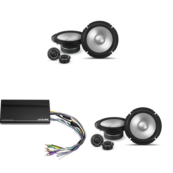 Alpine KTA-450 4 Ch.Power Pack Amp w/ (2) S2-S65C S-Series Speakers ...