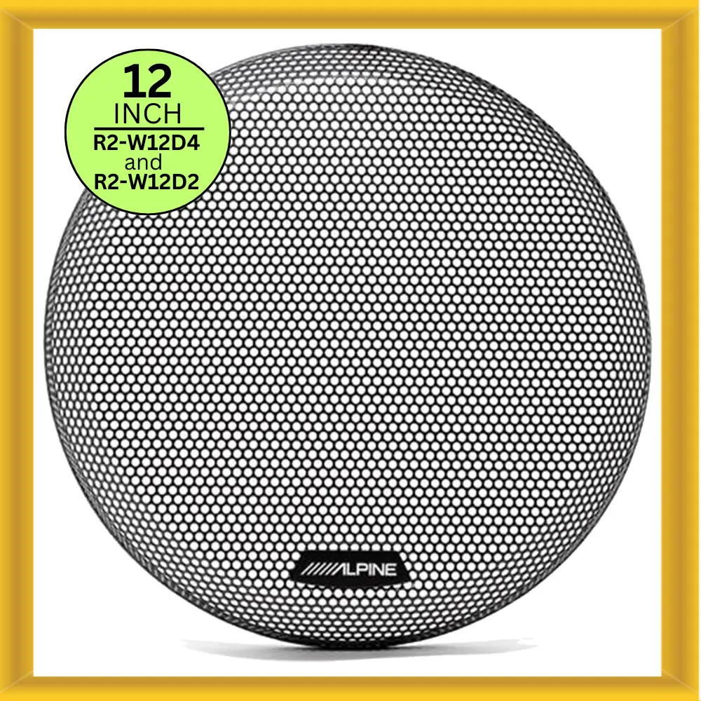 Alpine KTE-12G.3 Black Metal Mesh Grille for 12" Type-R & Type-S Car ...