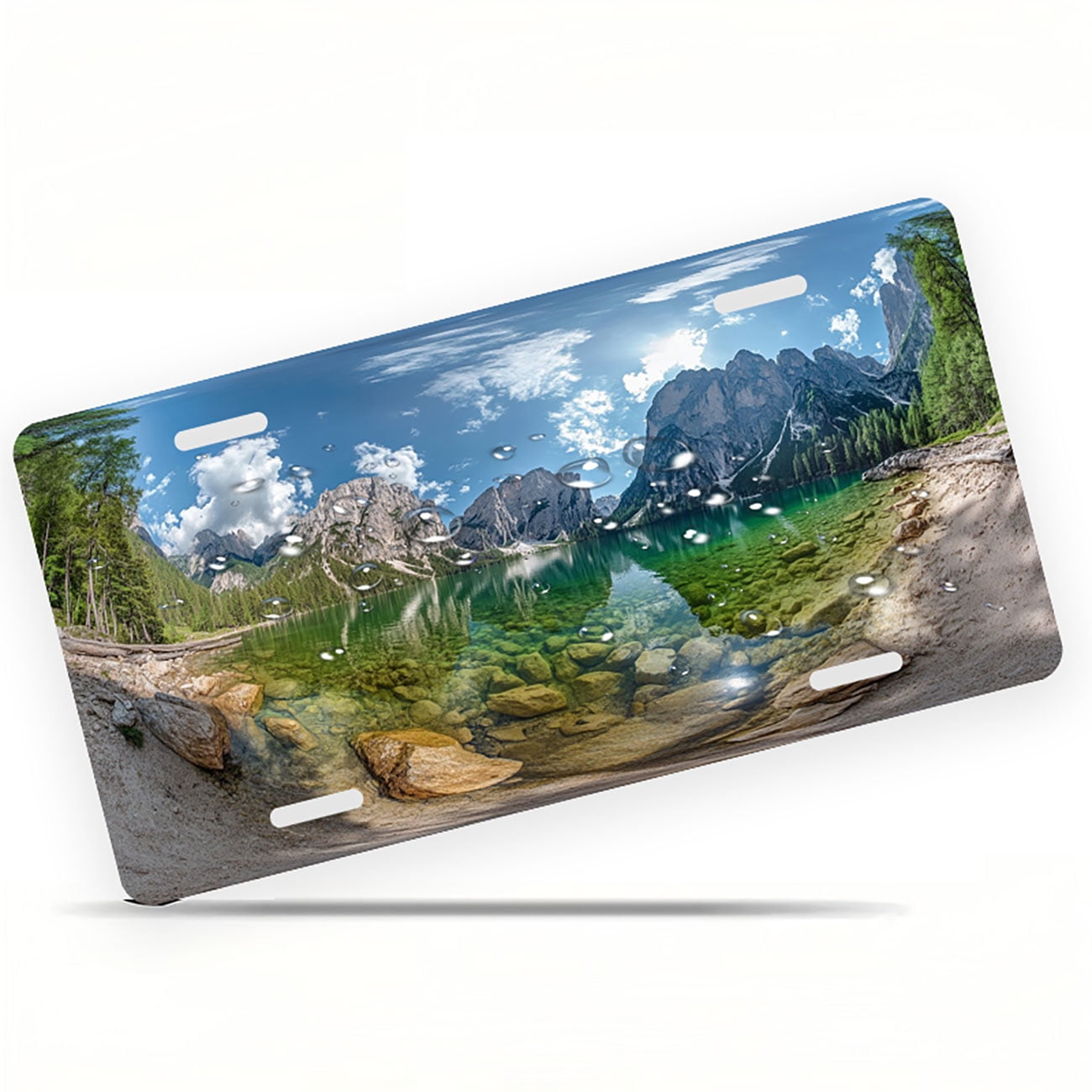 Alpine Lake and Mountains Funny Personalized License Plate Rust-proof ...