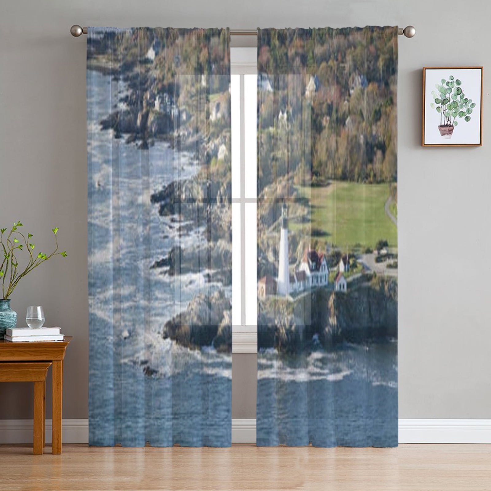 Alpine Landscape With Peaks Covered By Snow And Clouds Tulle Sheer ...