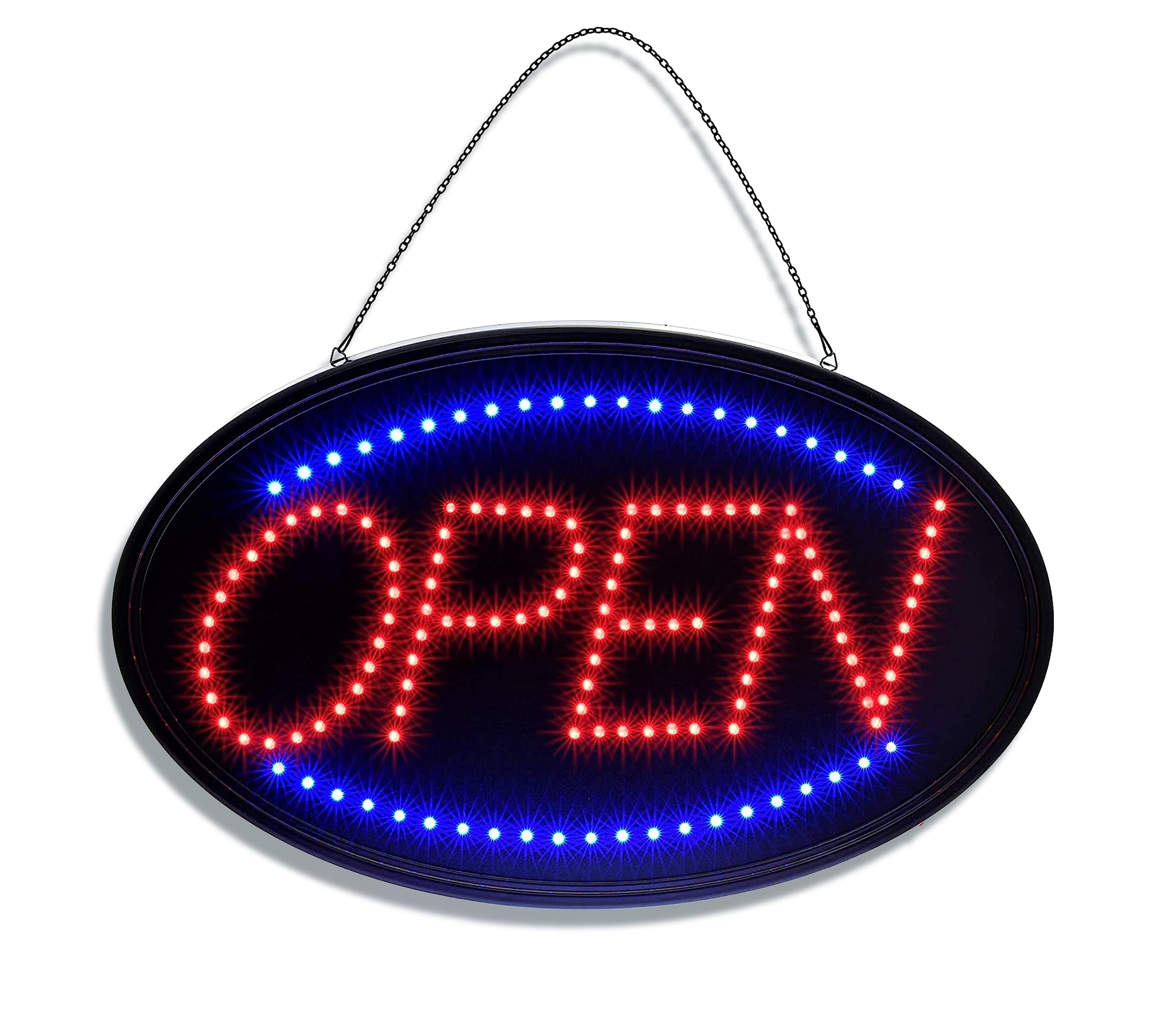 Alpine Led Open Signs for Business Window - Flashing High Visibility Lighted Open Led Sign ...