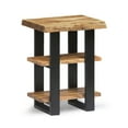 Alaterre Furniture Alpine Natural Live Edge Wood 2-Shelf End Table ...