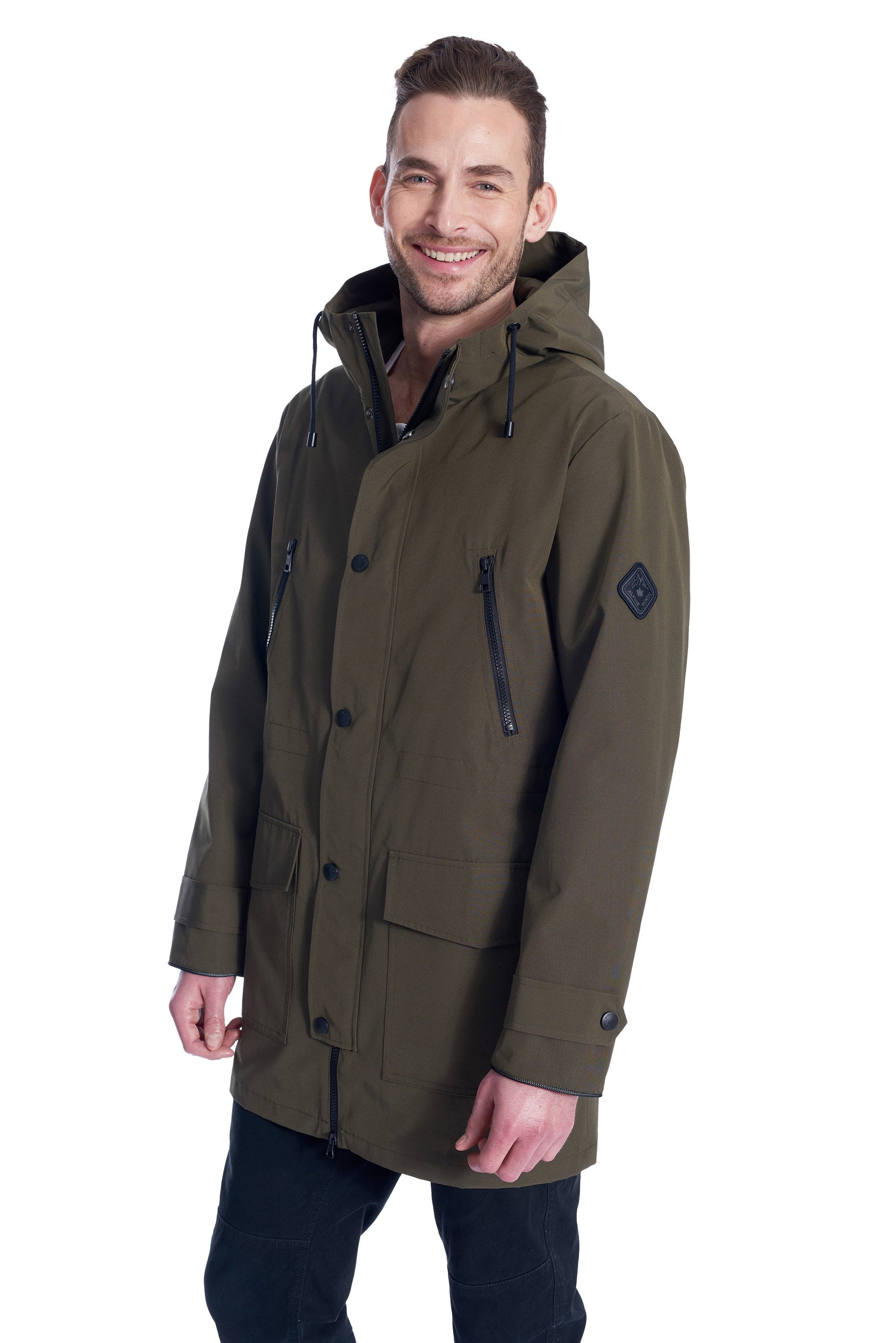Alpine North, Banks - Men’s Drawstring Raincoat - Weather Resistant ...