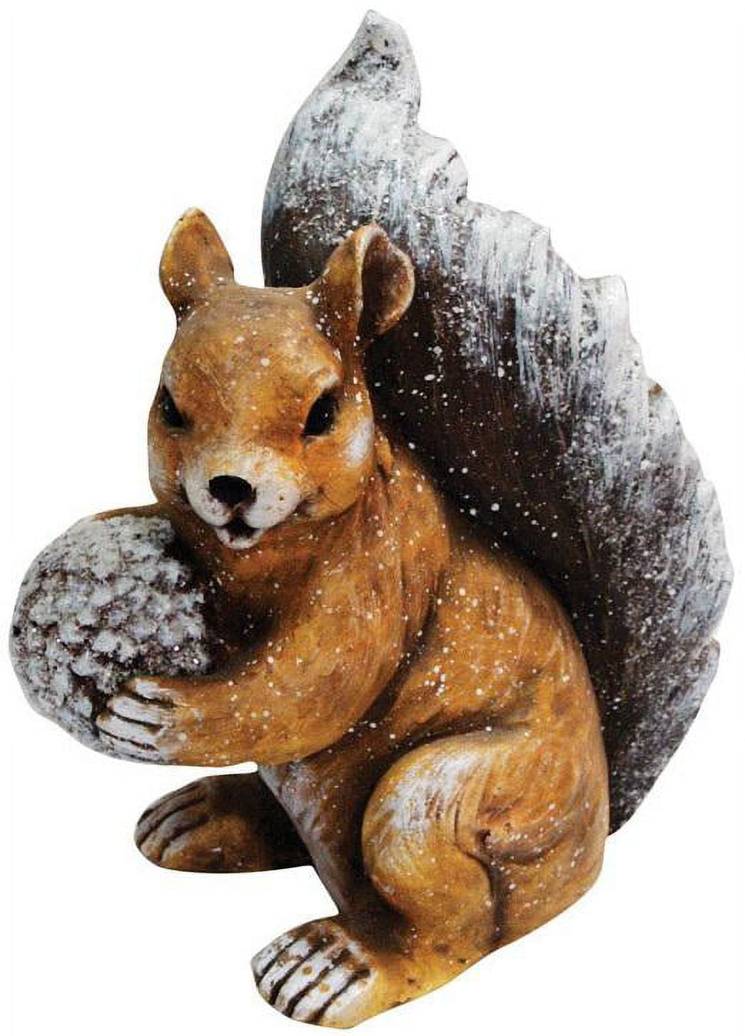 Alpine QWR592 Christmas Winter Squirrel Statue, 11" - Walmart.com