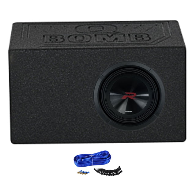 Alpine R2-W8D2 8 inches 350W RMS Car Audio Subwoofer+Ported Sub Box ...