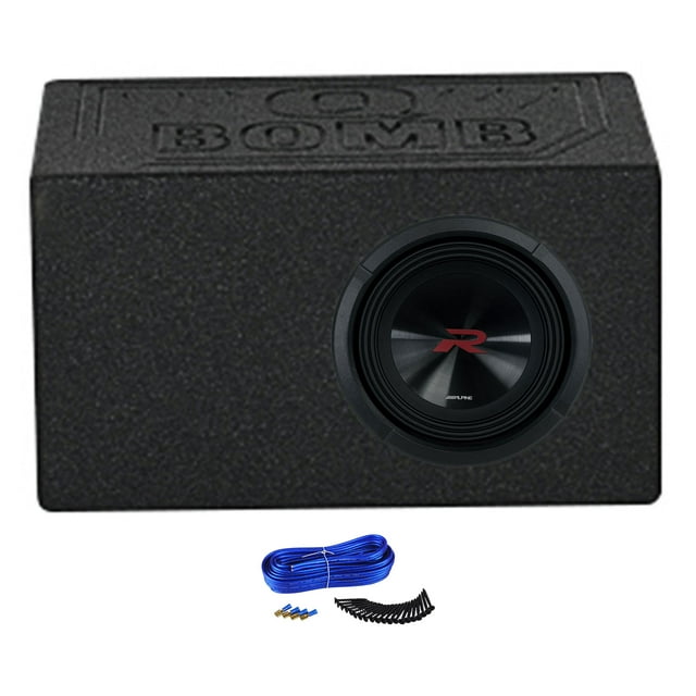 Alpine R2-W8D4 8 inches 350W RMS Car Audio Subwoofer+Ported Sub Box ...