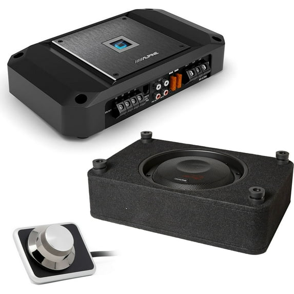 Alpine RS-SB10 10" Halo R-Series R2 Preloaded Subwoofer Enclosure & R2 ...