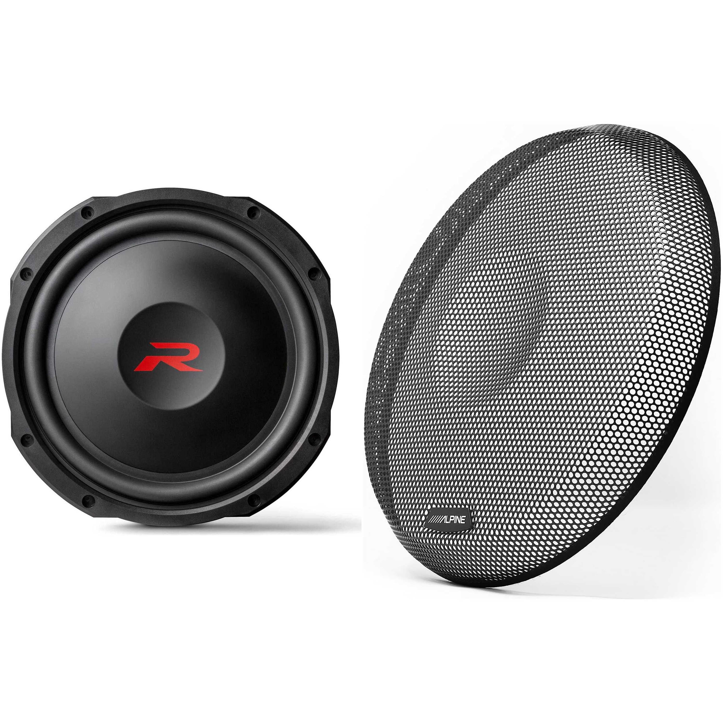 Alpine RS-W12D2 12-inch R-Series Shallow Subwoofer Dual 2 Ohm & Grill ...