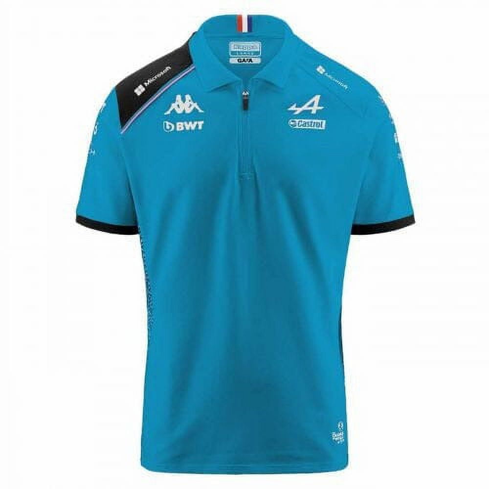 Alpine Racing F1 2023 Men's Team Polo Shirt - Black/White/Blue ...
