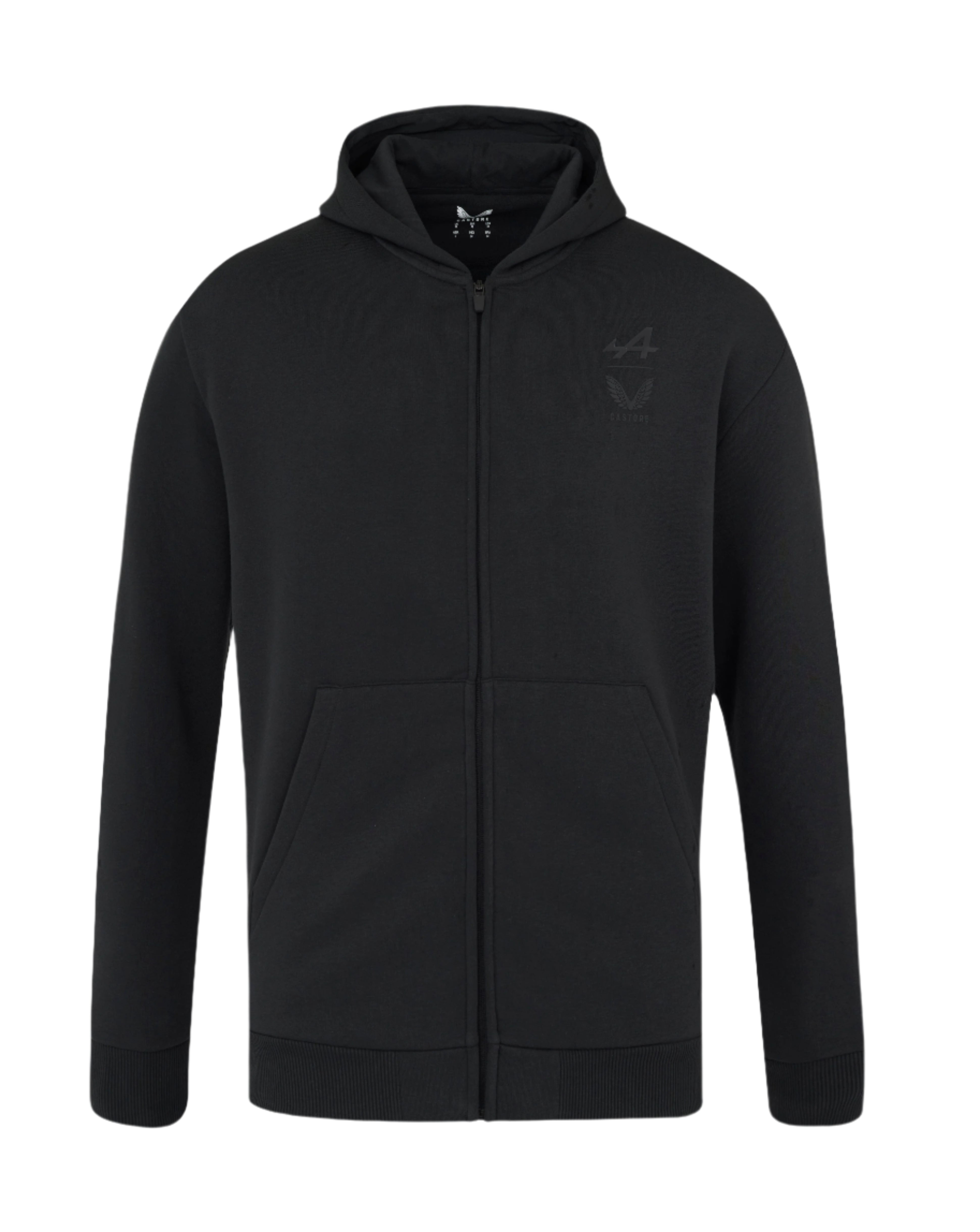 Alpine Racing F1 Dual Brand Full Zip Hoodie - Caviar Black - Walmart.com