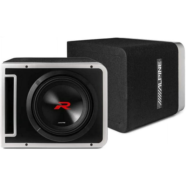 Alpine S-Series R2-SB10V Pre-Loaded 10 Ported Subwoofer Enclosure with ...