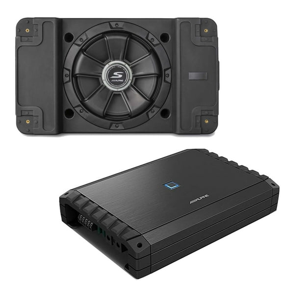 Alpine S2-A55V S-Series 5-Channel Amp & SS-SB12 Single 12” S-Series ...