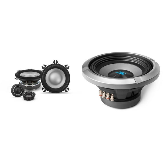 Alpine S2-W8D4 8" S-Series Dual 4 Ohm Car Subwoofer & S2-S40C Next ...