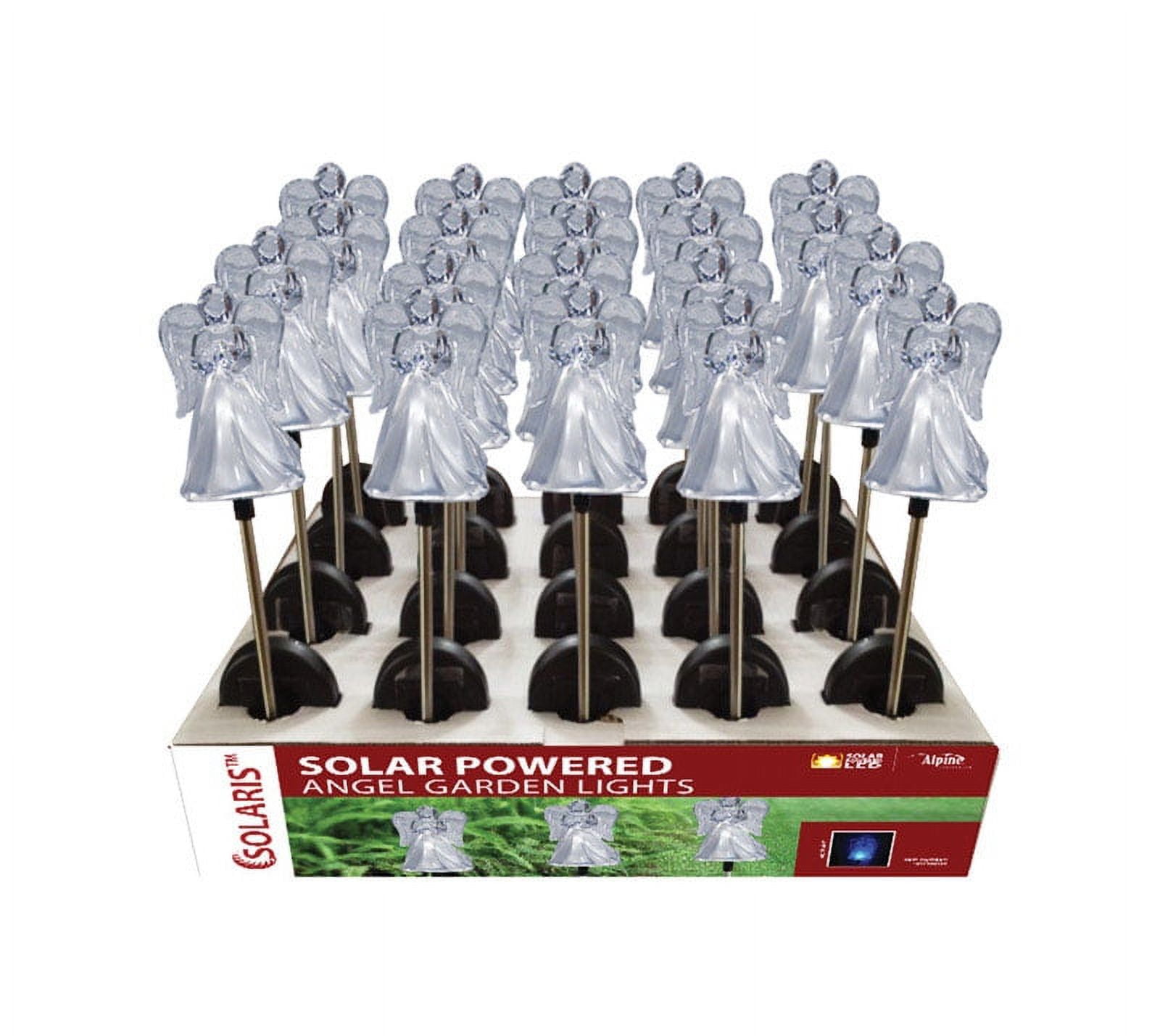 Alpine Solar Angel Garden Stake With Blue Led Light - 35 Inch - Walmart.com