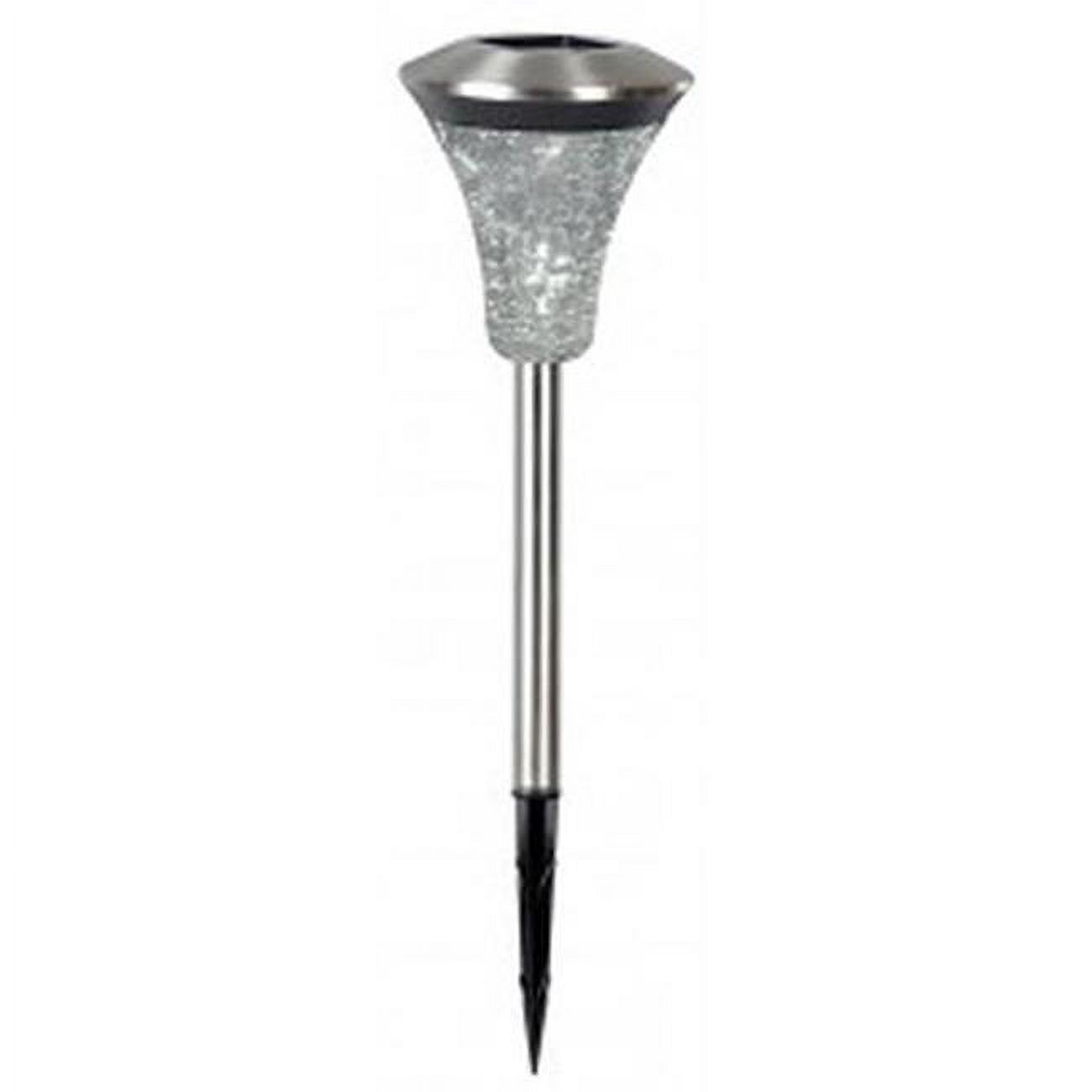 Alpine Solar Clear Crackled Glass Garden Stake - Walmart.com