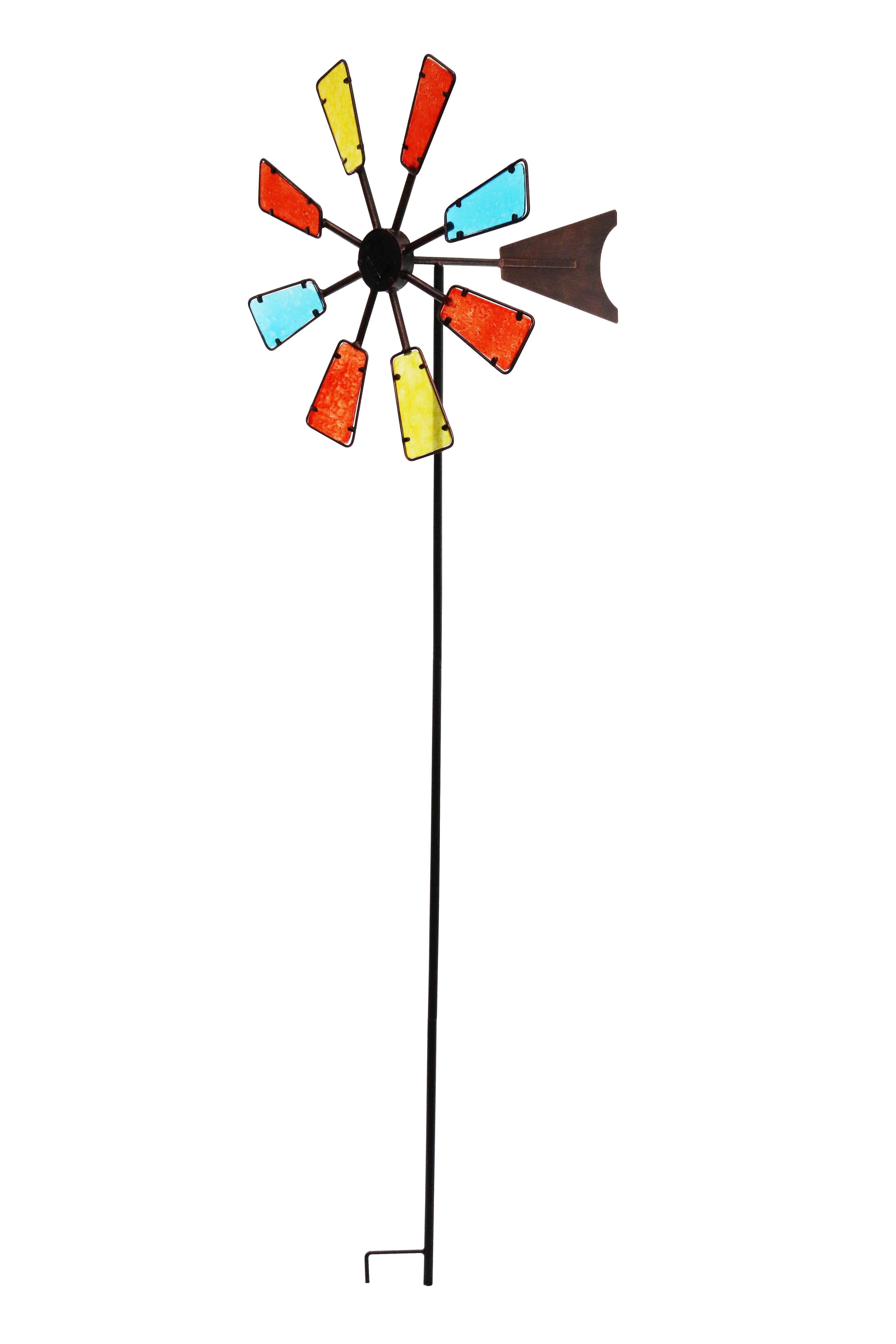 Alpine Solar Metal and Glass Windmill, 69 Inch Tall - Walmart.com