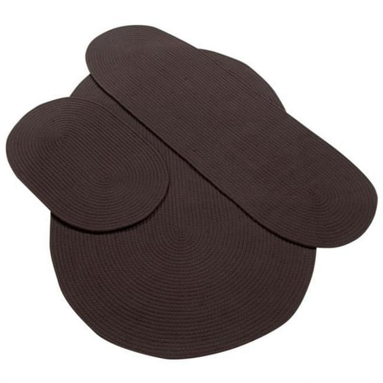 Alpine Solid Braided Rug Set, Chocolate - 3 Piece - Walmart.com