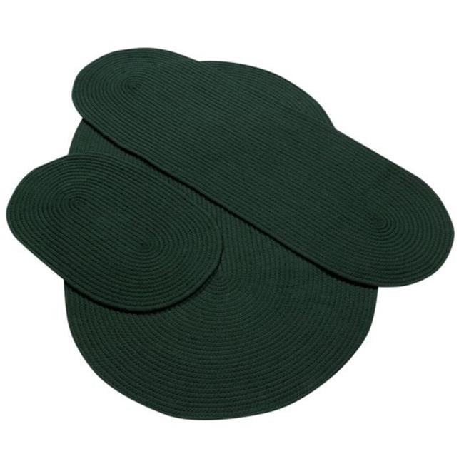 Alpine Solid Braided Rug Set, Hunter - 3 Piece - Walmart.com