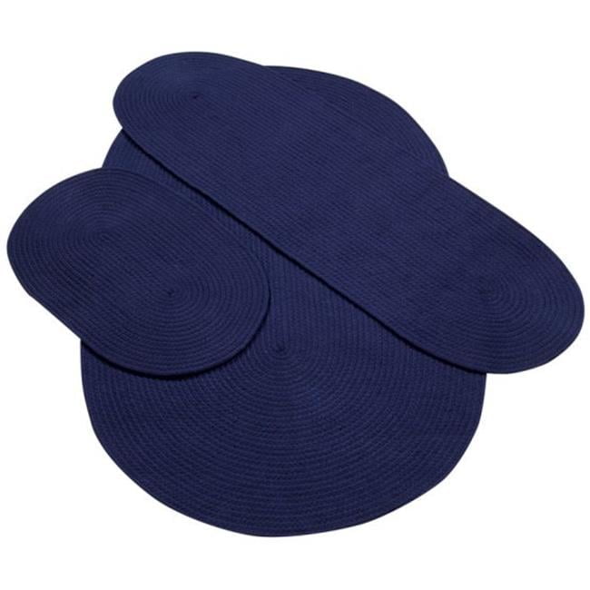 Alpine Solid Braided Rug Set, Navy - 3 Piece - Walmart.com