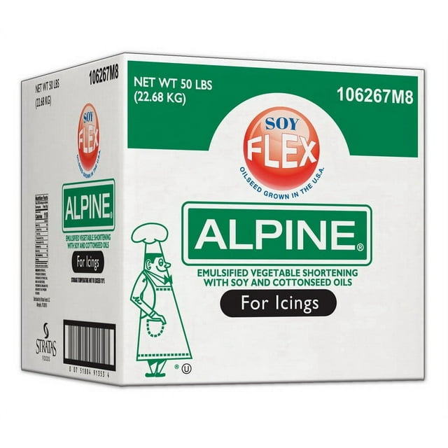 Alpine Soy Flex Emulsified Vegetable Shortening For Icings, 50 Pounds ...