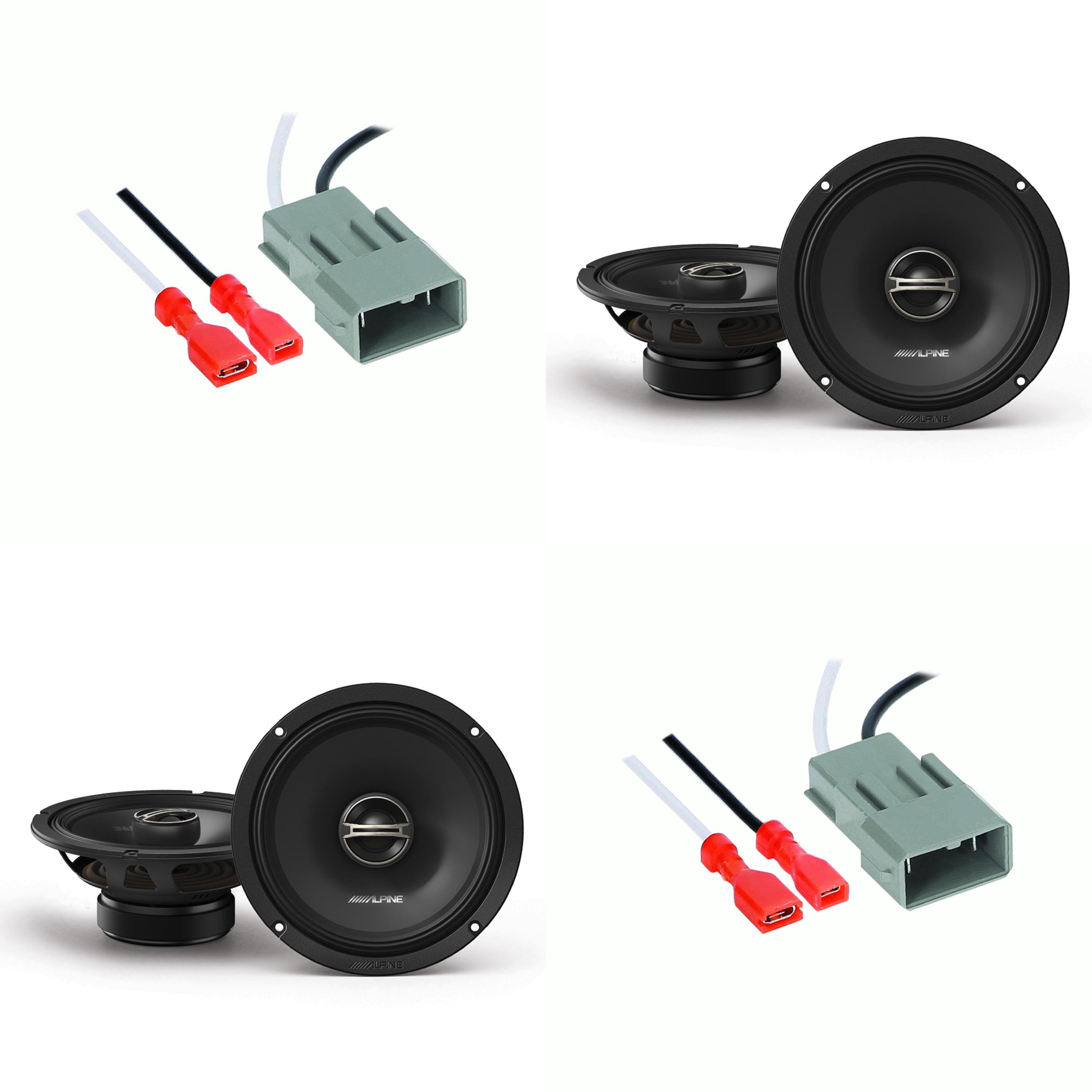 Alpine Speakers 6.5 inch for Honda Civic 2002-2020 Upgrade Kit - 4 Pack ...