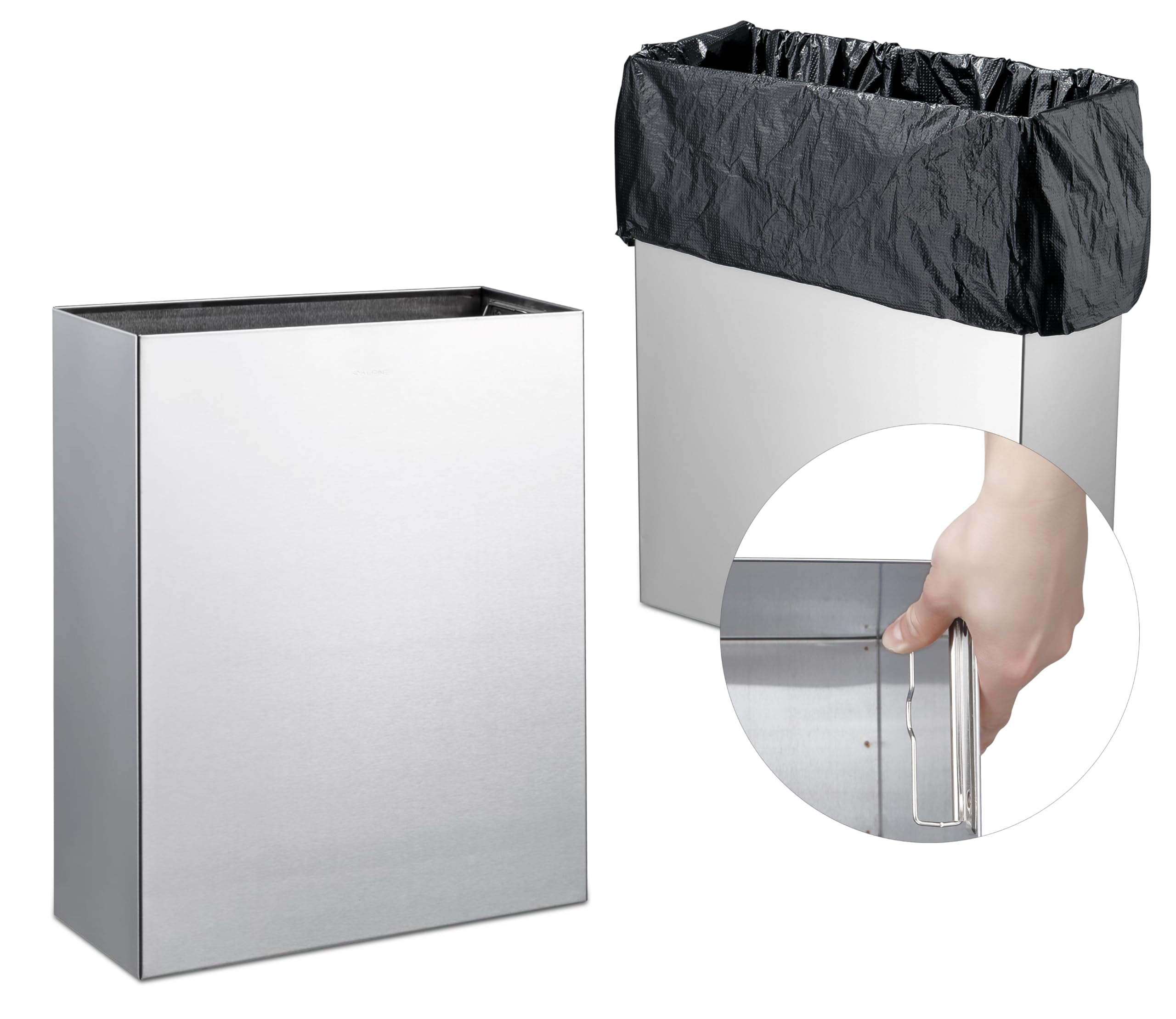 Alpine Stainless Steel 6.4-Gallon Waste Receptacle – Durable and ...