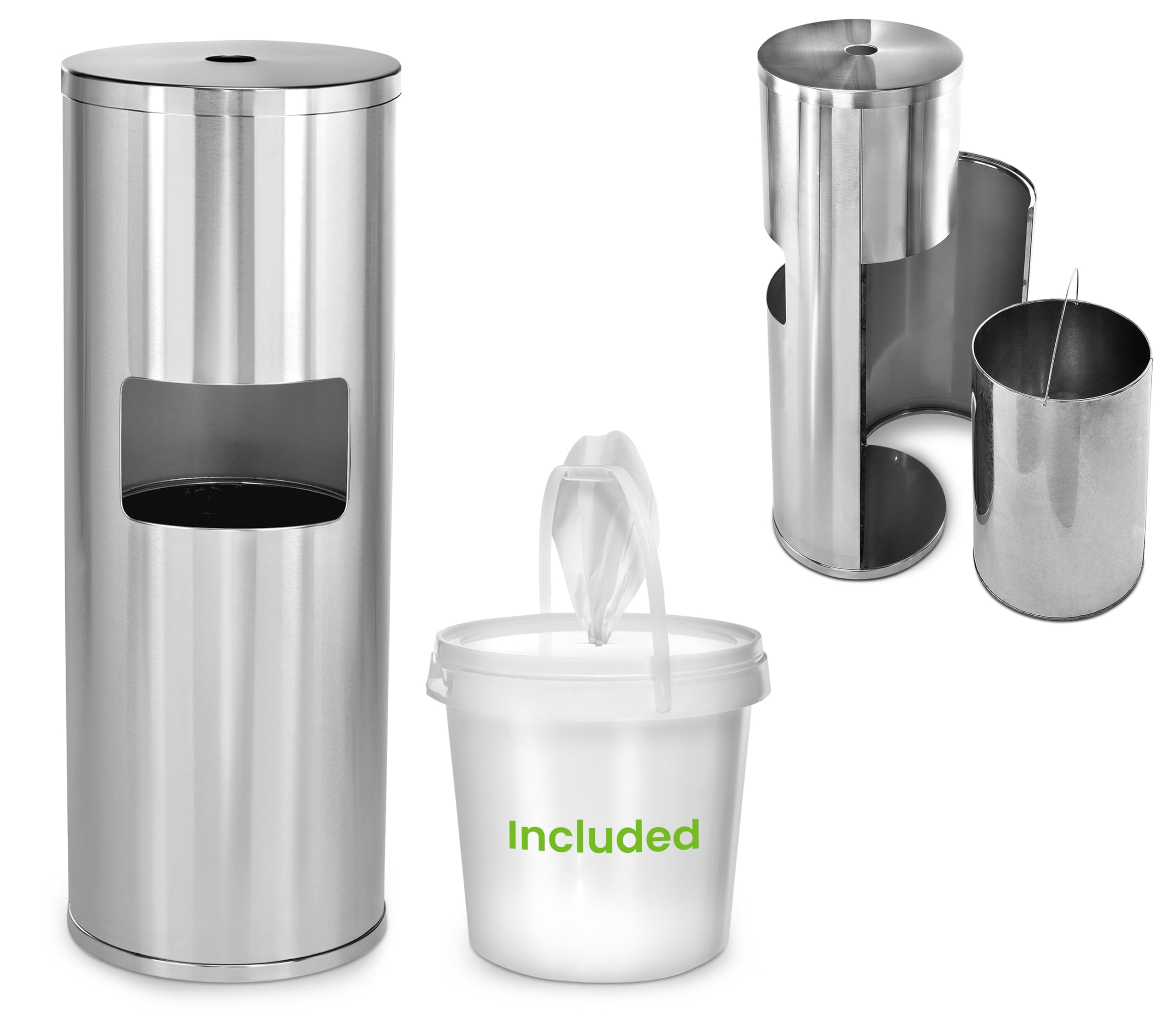 Alpine Stainless Steel Disinfecting Wipes Dispenser Floor Stand - Large ...