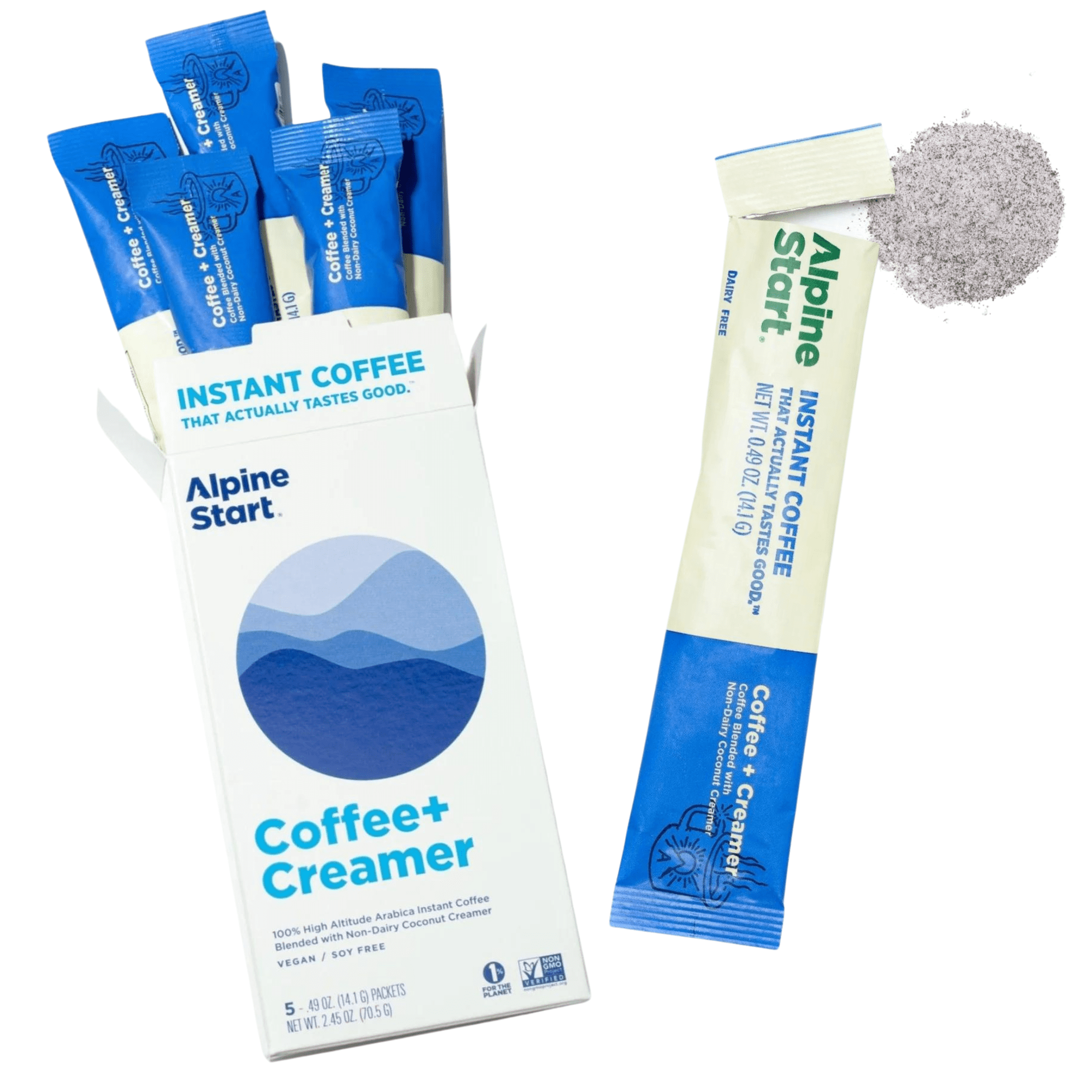 Alpine Start Coconut Creamer Latte Instant Coffee, 5 sticks - Walmart.com