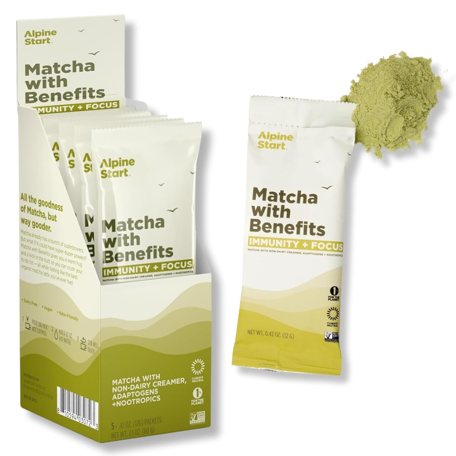 Alpine Start Matcha with Benefits - Organic Matcha Powder with Immunity ...