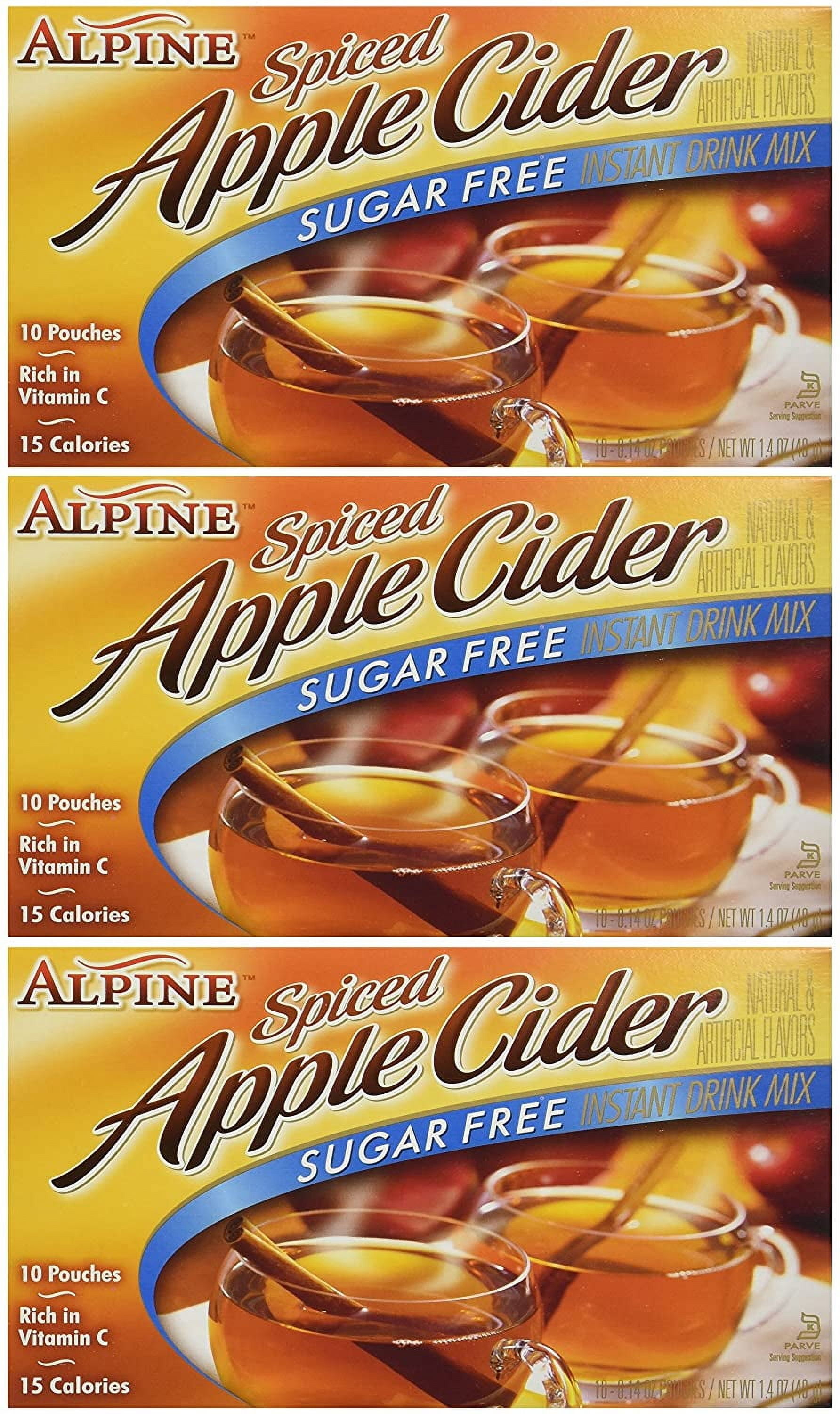 Alpine Apple Flavored Spiced Cider Drink Mix Pack of 3 1.4oz - Walmart.com