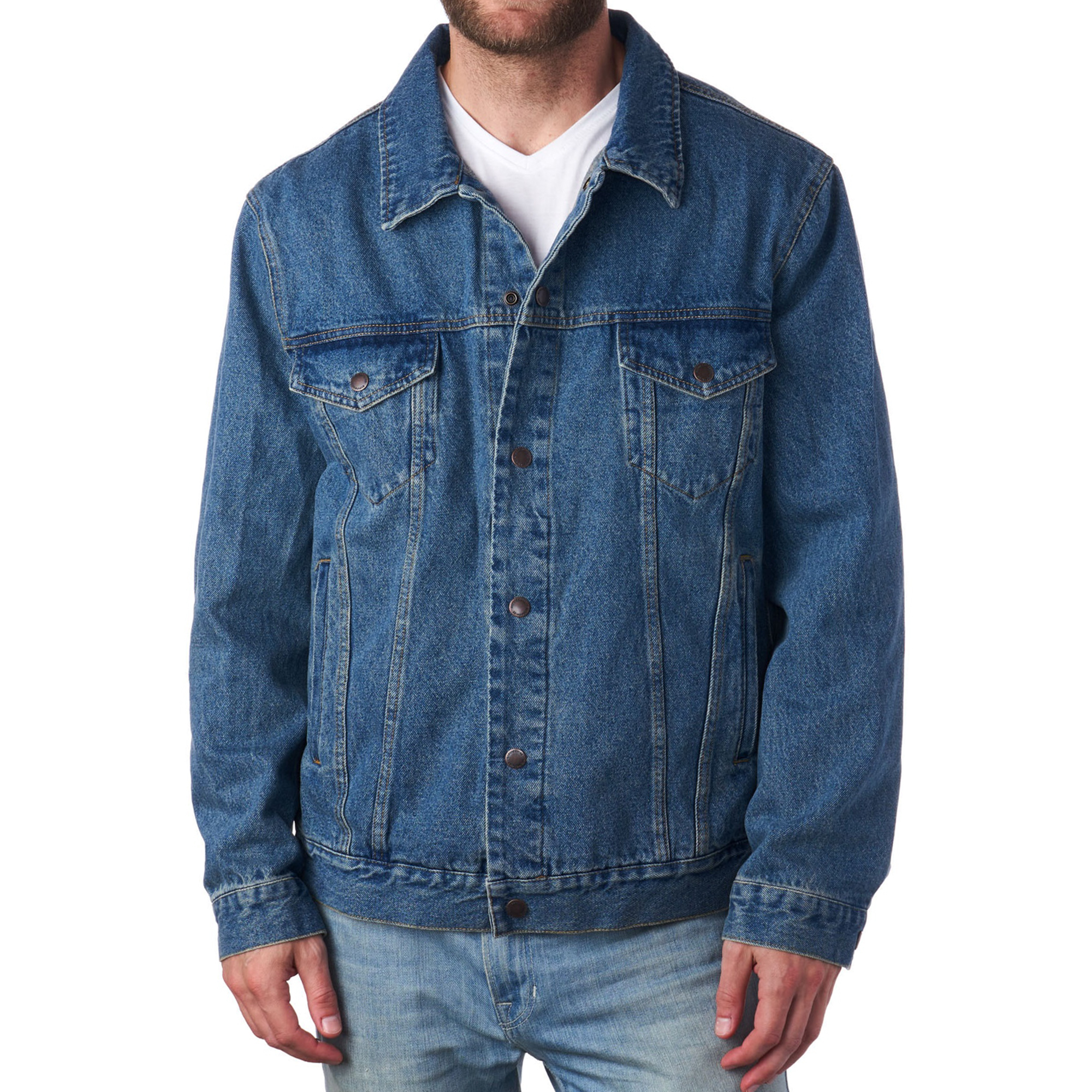 LZLER Classic Jean Jacket for Men Slim Denim Jacket with Hole - Walmart.com