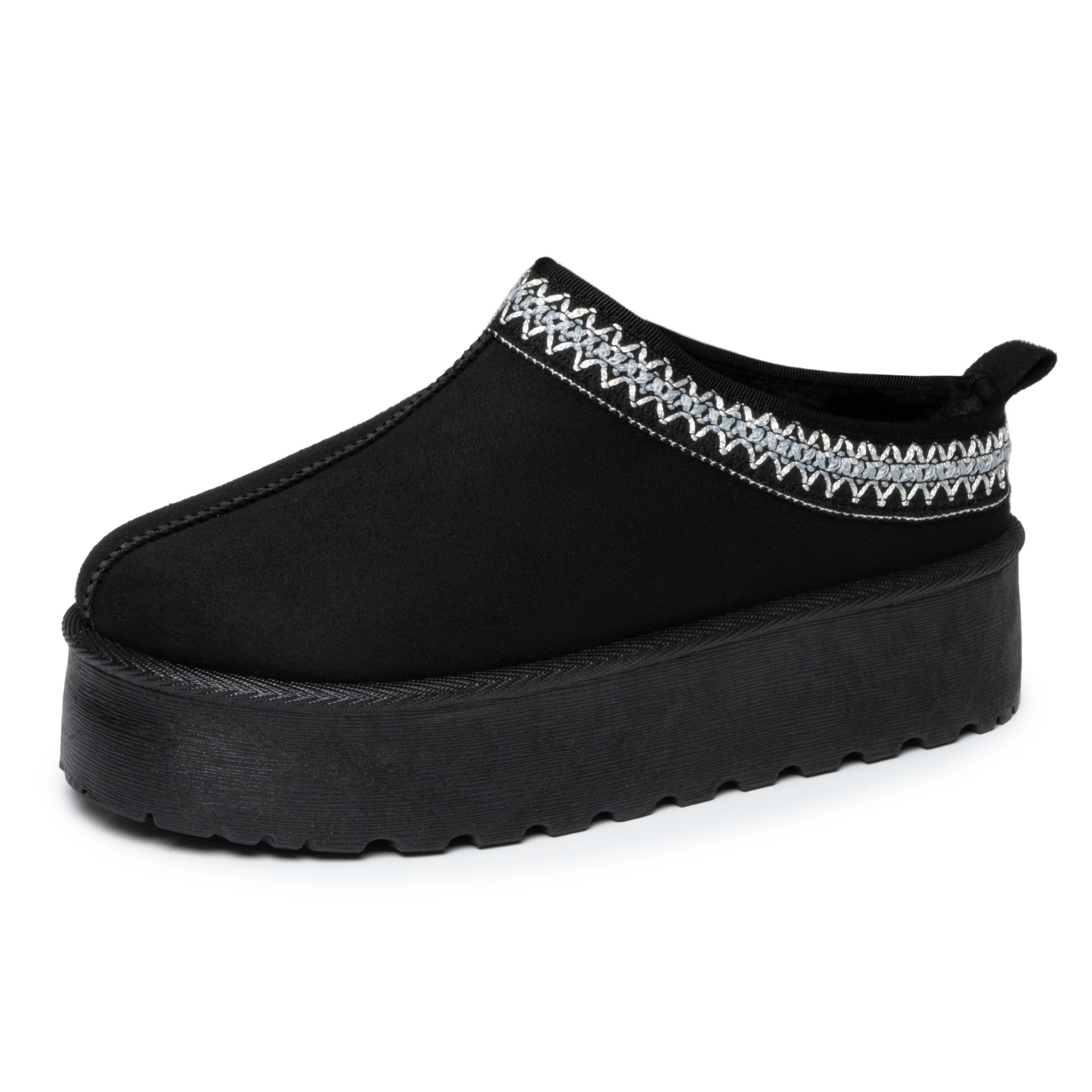 Alpine Swiss Emily Womens Platform Slippers Fluffy Warm Slip On Short ...