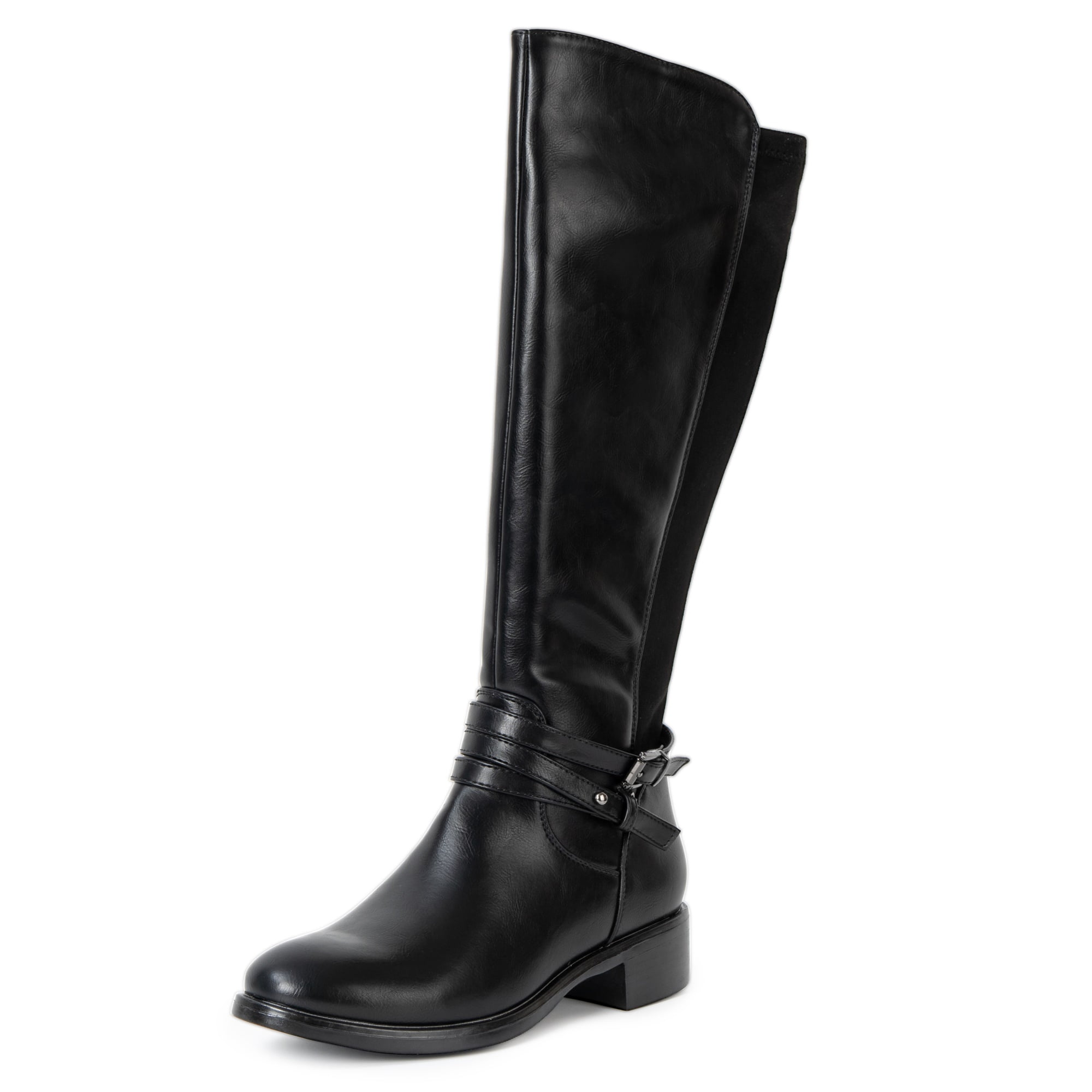 Alpine Swiss Erica Womens Knee High Riding Boots Stretch Calf Low Block ...