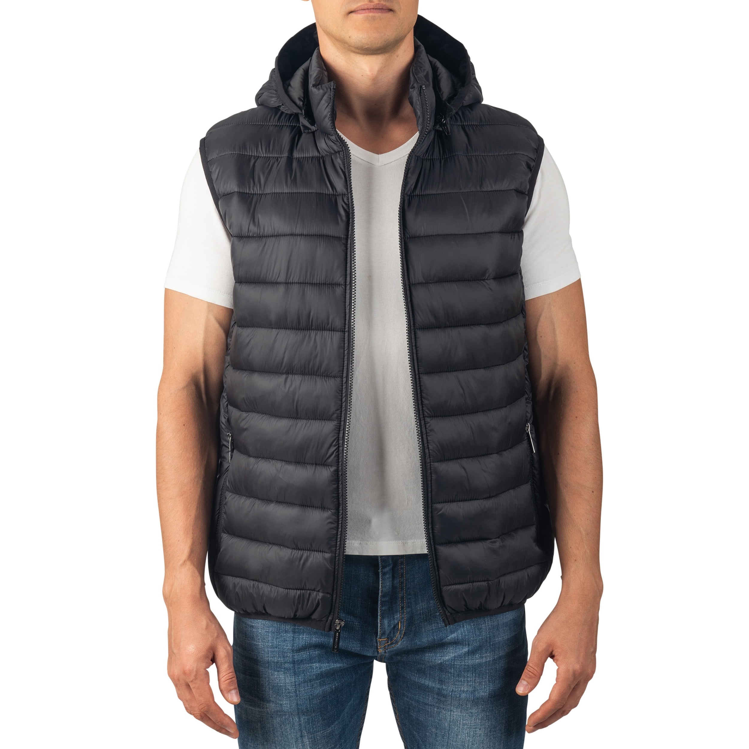 Alpine Swiss Gage Men's Hooded Puffer Vest - Down Alternative ...