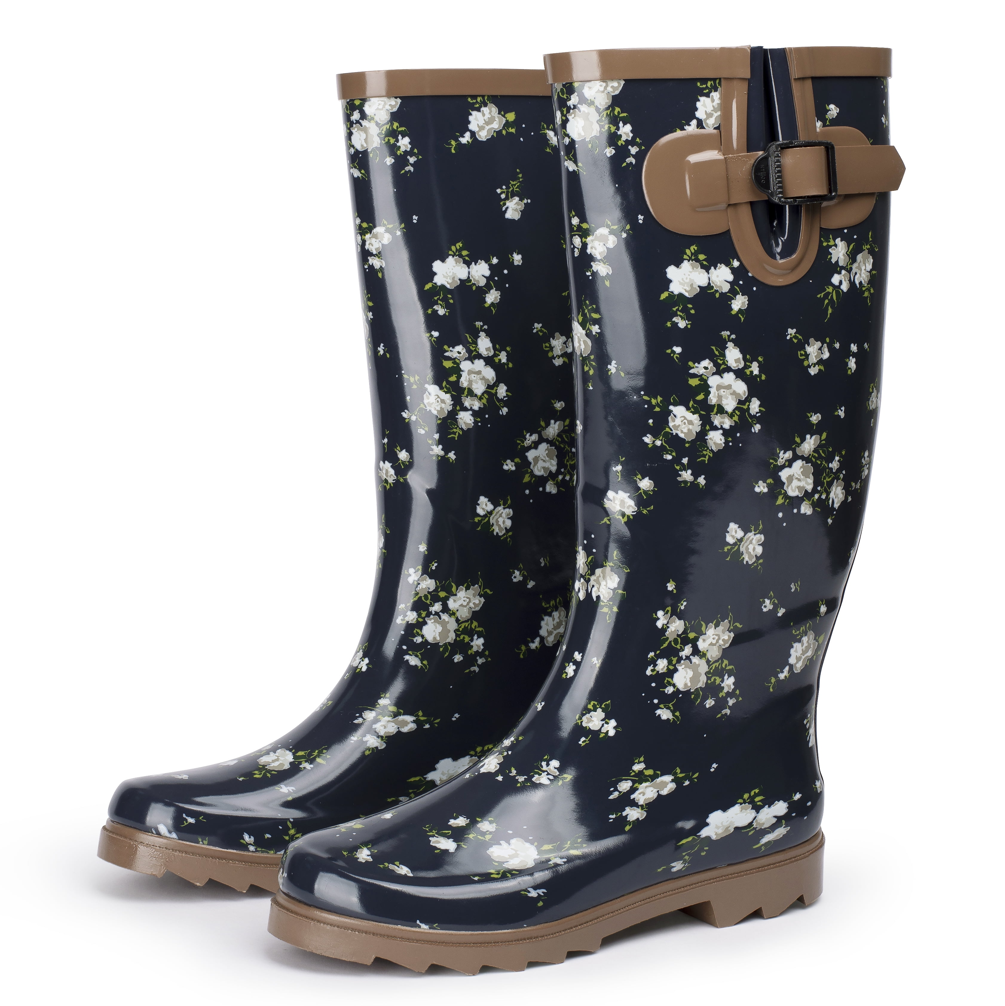 Alpine Swiss Izzy Womens Waterproof Tall Rain Boots Non-Slip Rubber Mid ...