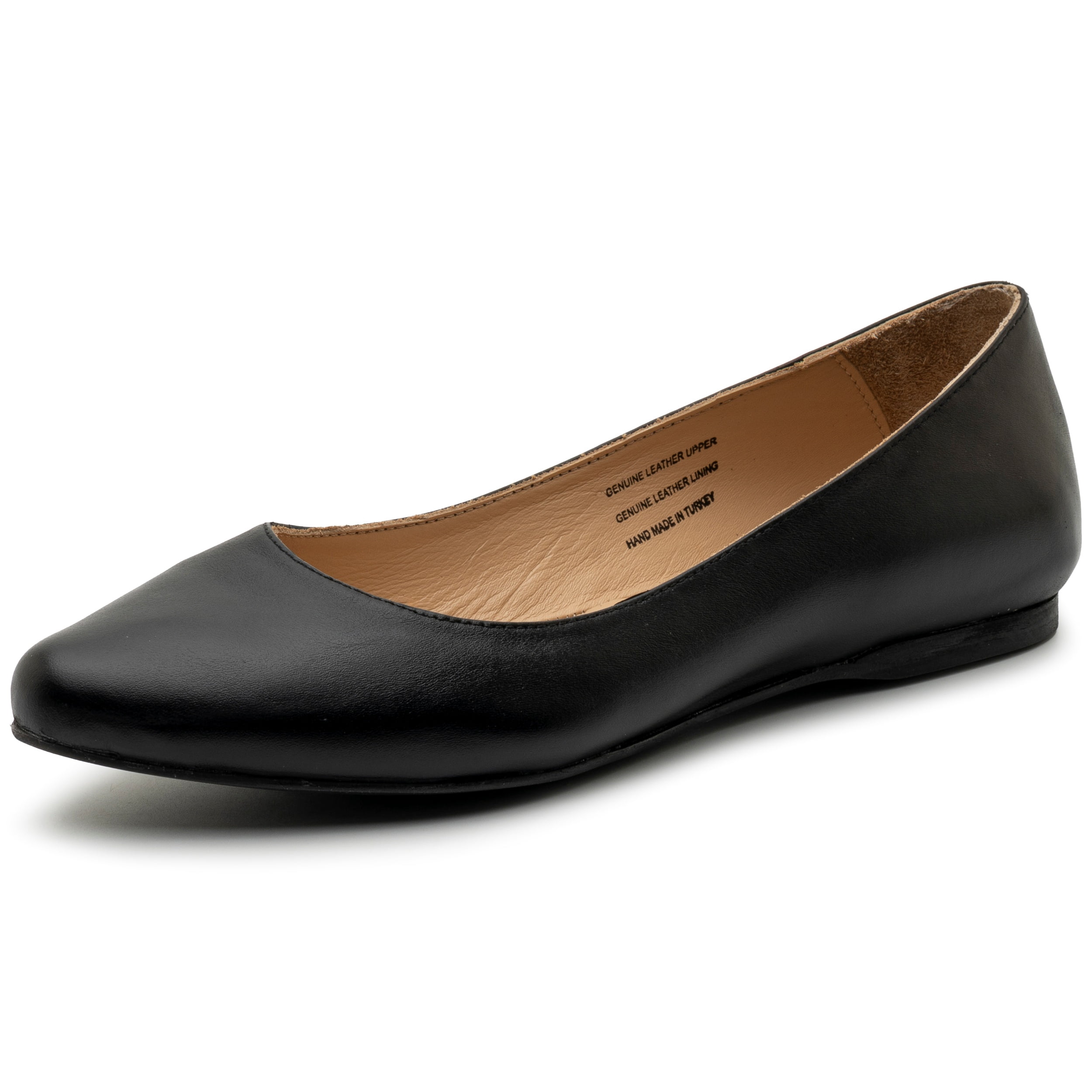 Alpine Swiss Julia Womens Leather Pointed Toe Ballet Flats Comfortable ...