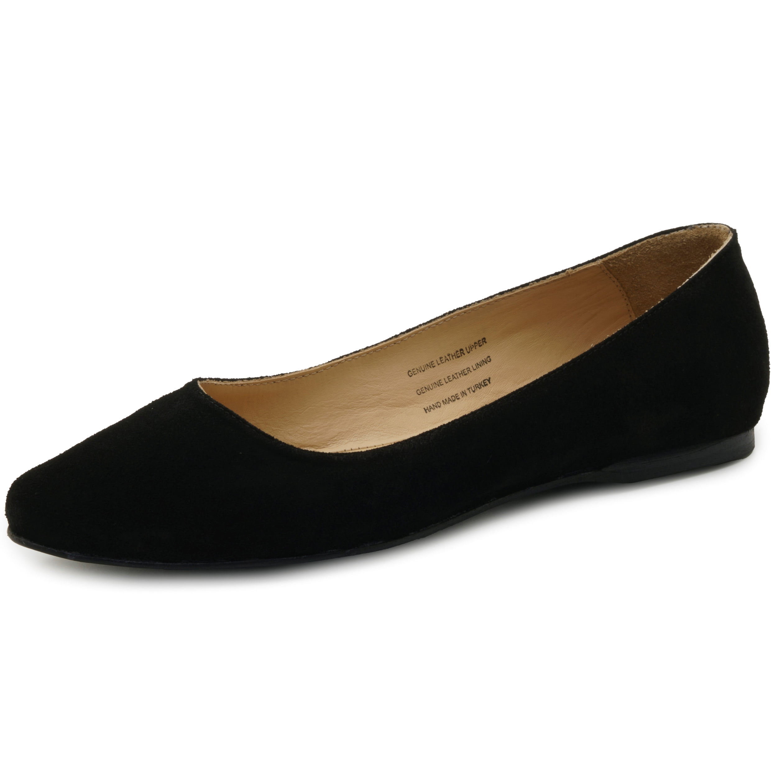Alpine Swiss Julia Womens Leather Pointed Toe Ballet Flats Comfortable ...