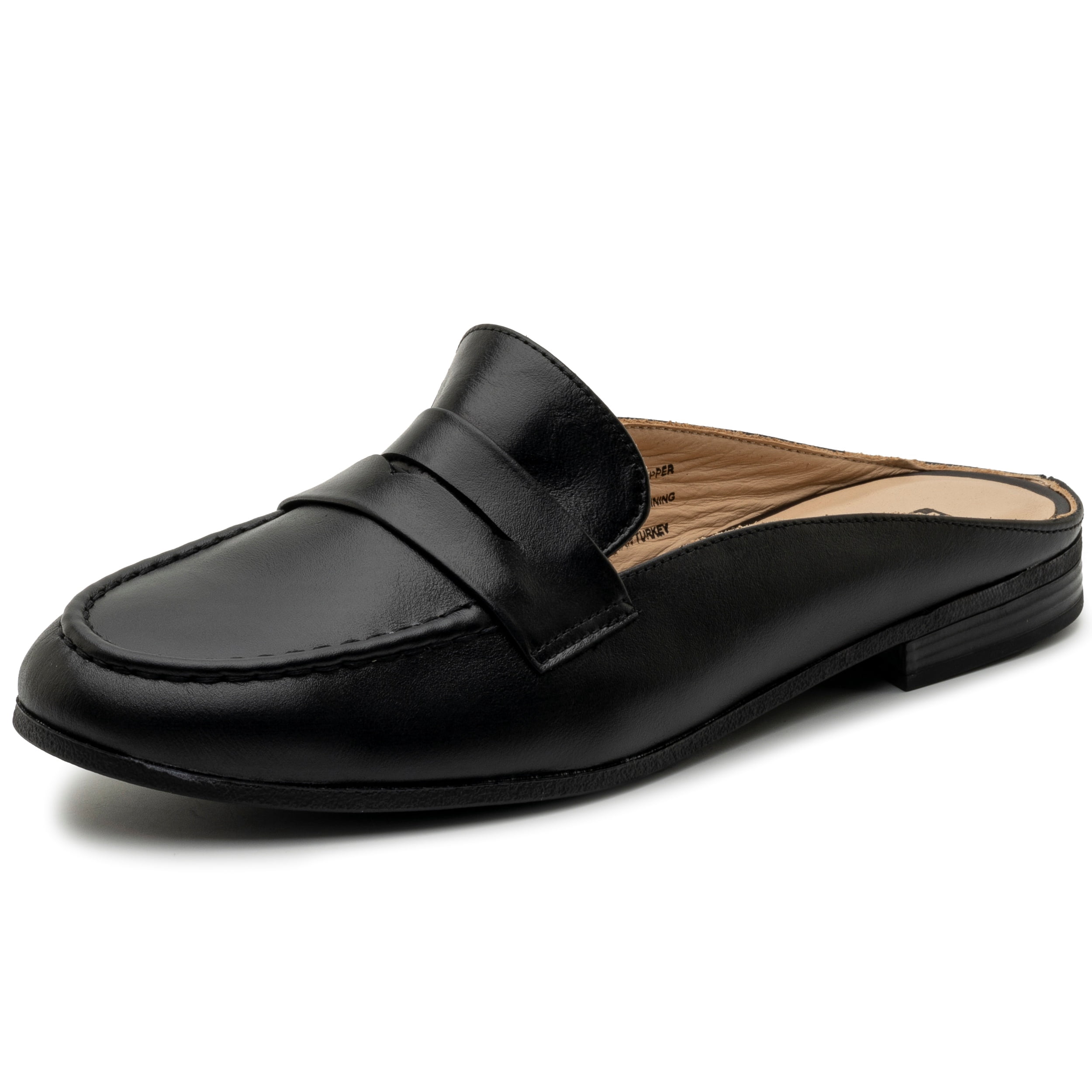 Alpine Swiss Linda Womens Leather Mule Loafers Backless Penny Loafer ...