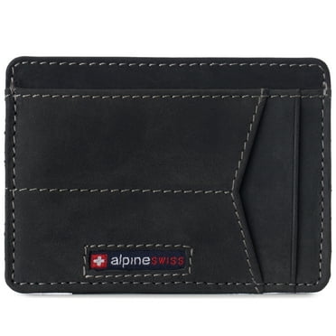 Alpine Swiss Double Diamond Mens RFID Money Clip Minimalist Front ...