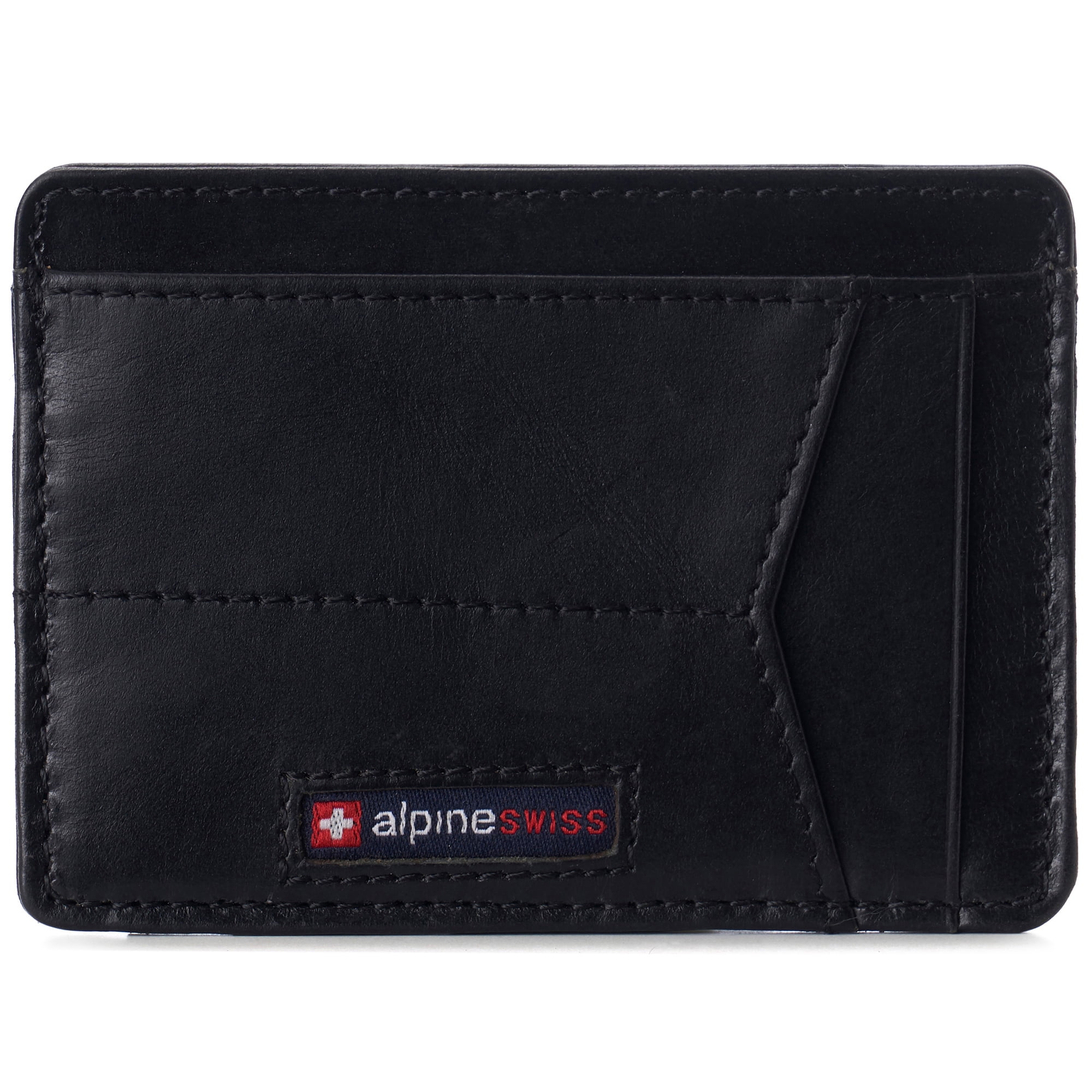 Alpine Swiss Men RFID Safe Minimalist Front Pocket Wallet Leather Thin ...