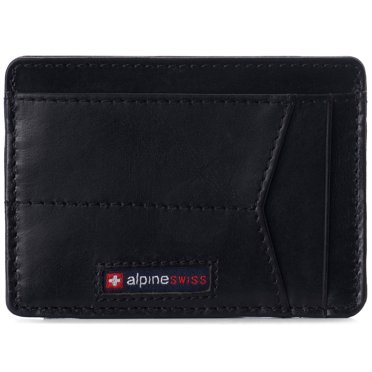 Alpine Swiss RFID Mens Wallet Deluxe Capacity Passcase Bifold Two Bill ...