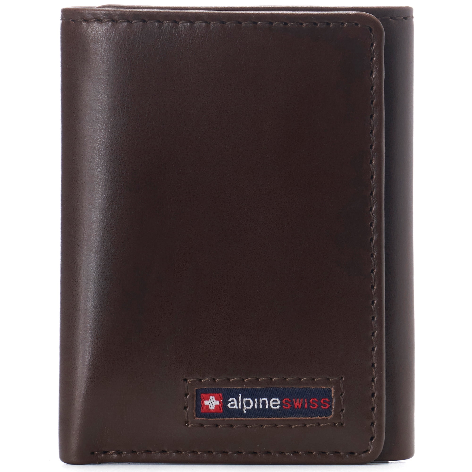 Alpine Swiss Men's Leon RFID Trifold Pocket Wallet – Genuine Leather ...