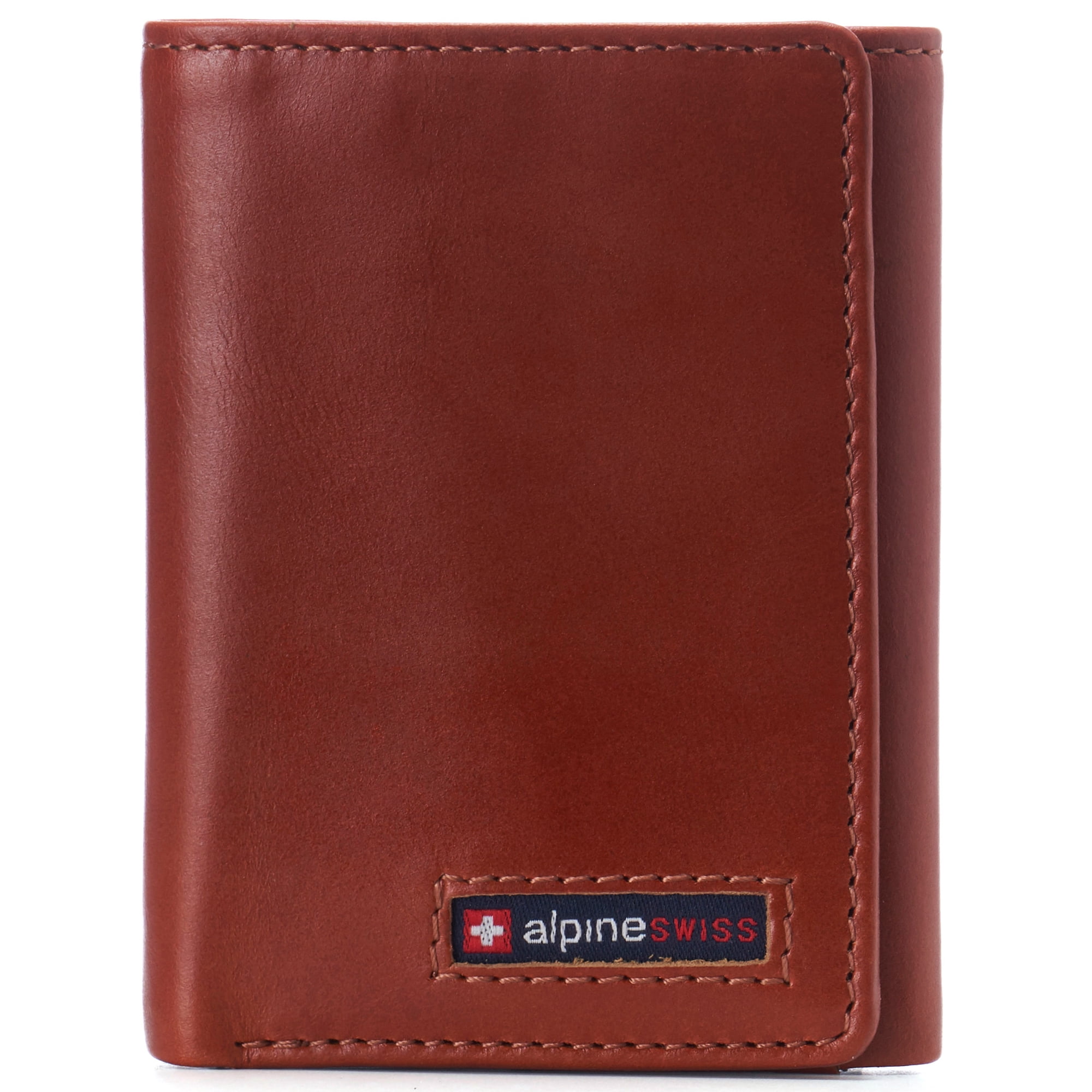 Alpine Swiss Men's Leon RFID Trifold Pocket Wallet – Genuine Leather ...