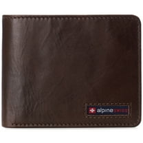 Alpine Swiss Genuine Leather RFID Bifold Men's Wallet with 2 ID Windows ...