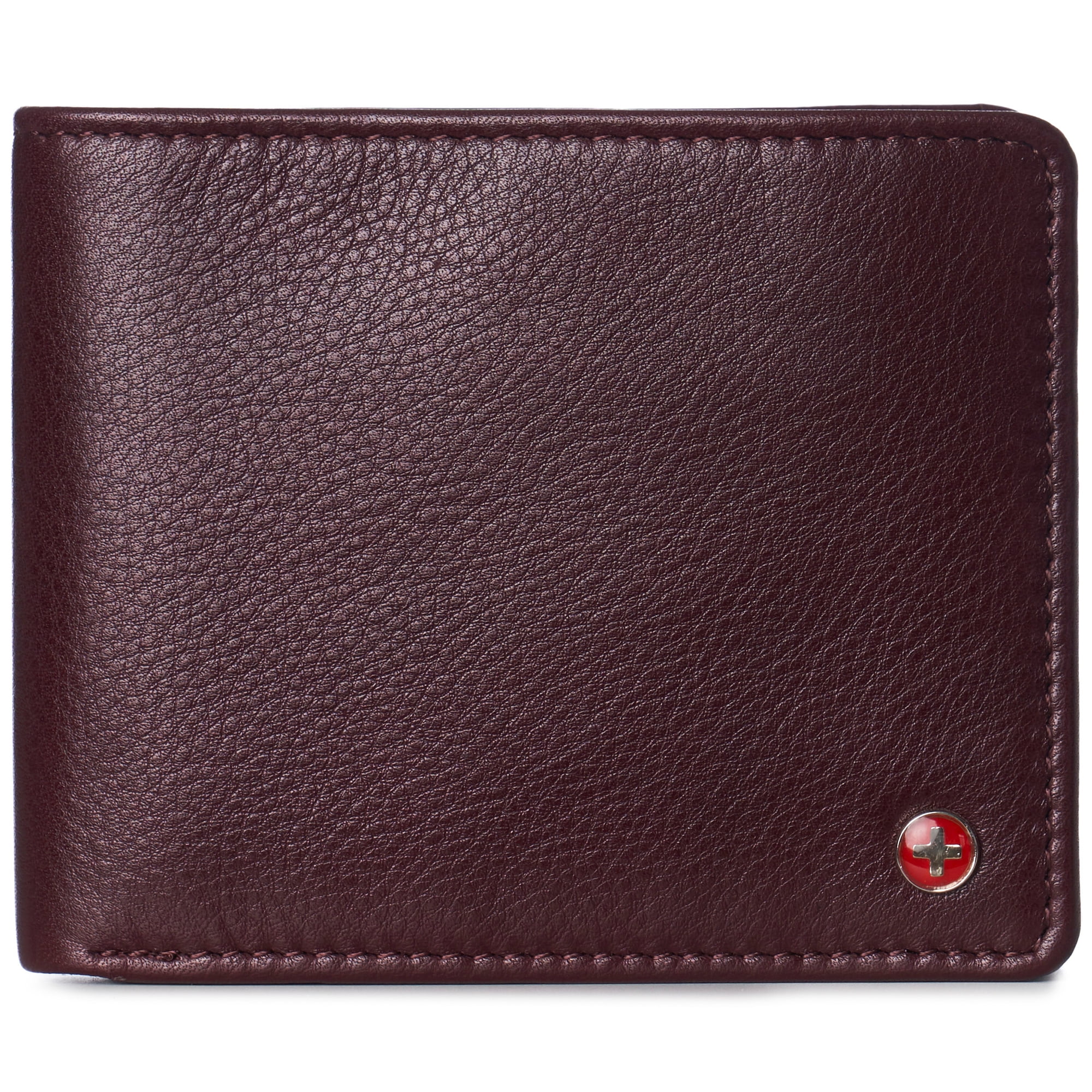 Alpine Swiss Bifold Genuine Leather RFID Wallet with 2 ID Windows and ...